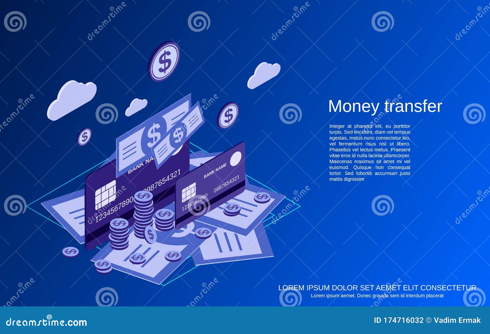 Money Transactions, Financial Transfer Vector Concept Stock Vector ...