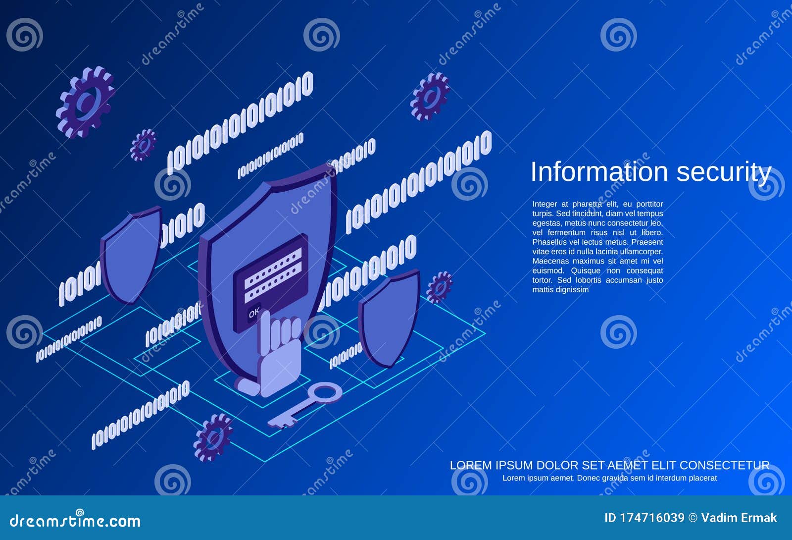 Data Protection, Information Security Vector Concept Stock Vector ...