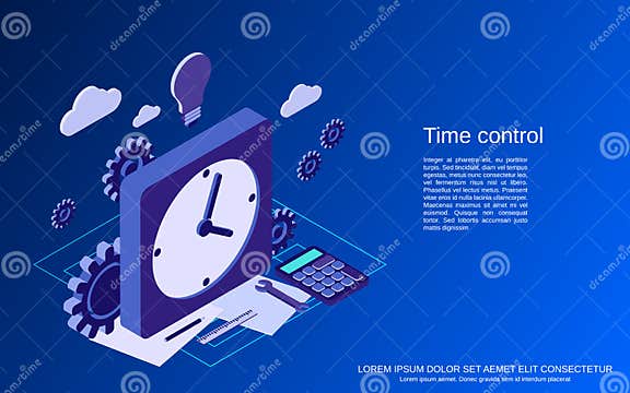 Time Control Vector Concept Stock Vector - Illustration of minute ...