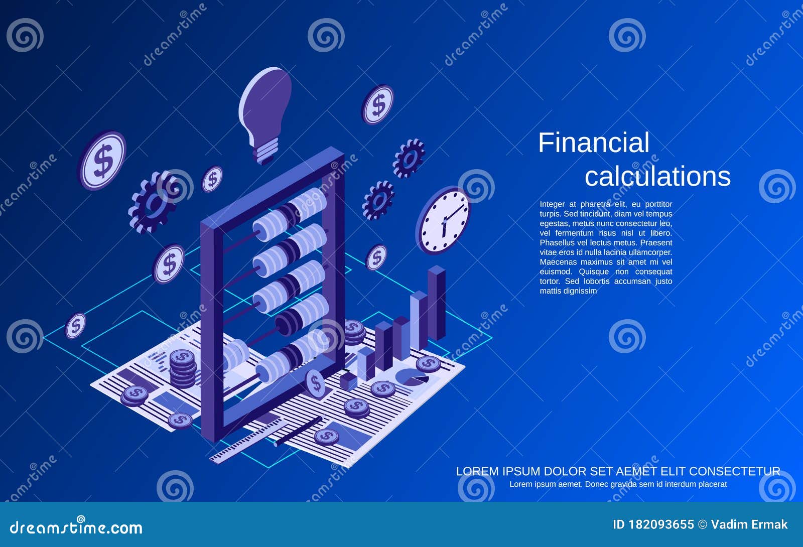 Financial Calculations Vector Concept Stock Vector - Illustration of ...