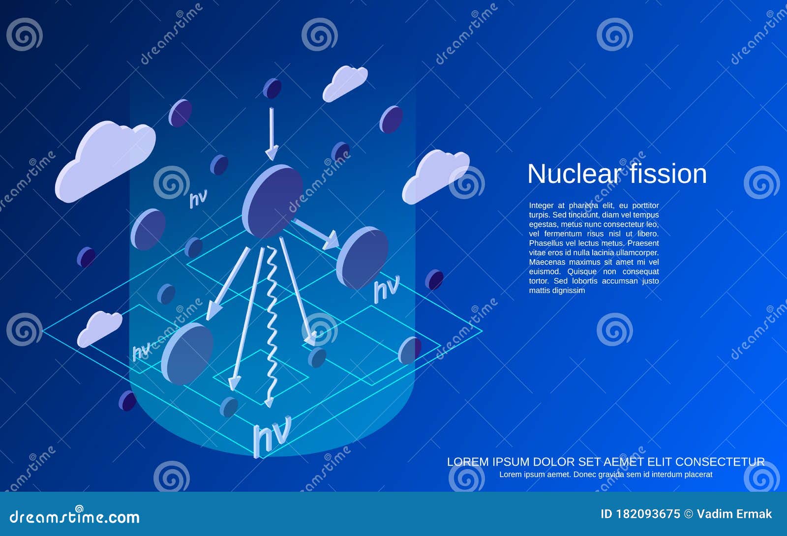 Nuclear Fission Process Vector Image | CartoonDealer.com #197274850