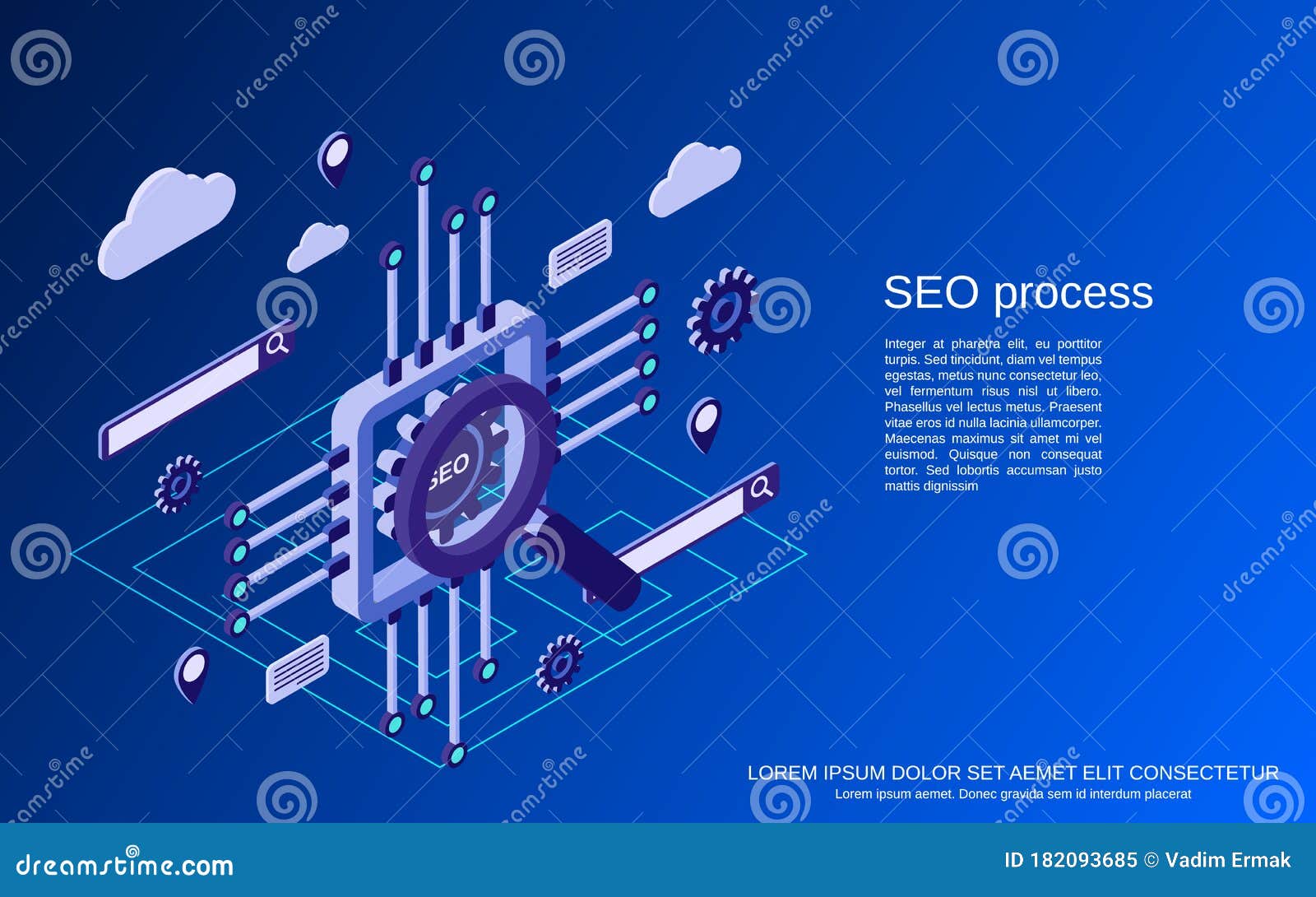 SEO Optimization Process Vector Concept Stock Vector - Illustration of ...