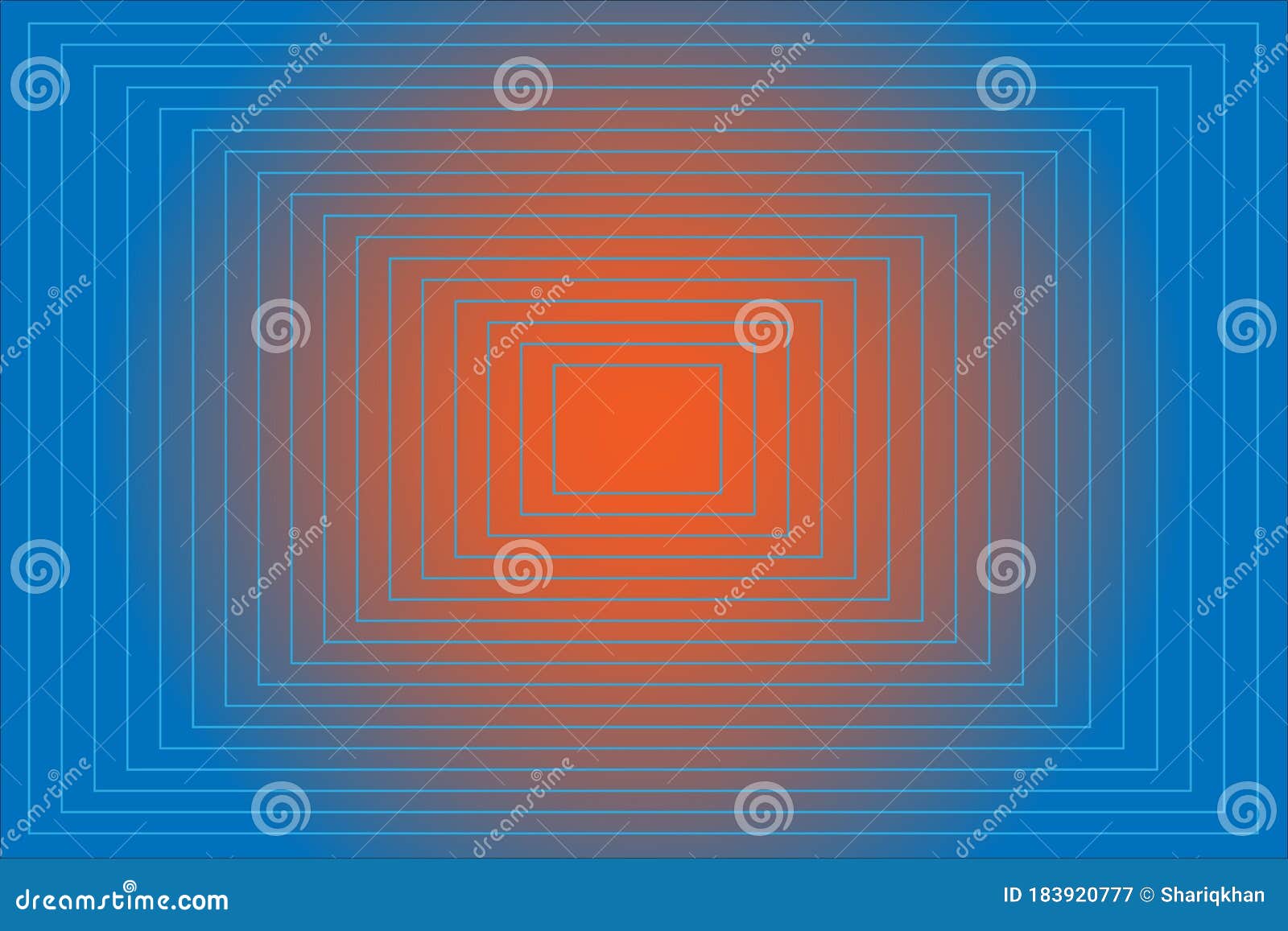 Depth 3 D Illusion with Squares Geometrical Figure Stock Vector ...