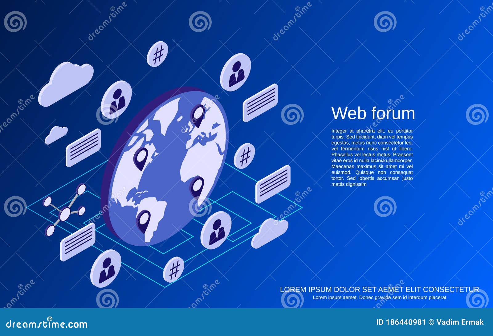 Web Forum, Online Chat, Discussion Vector Concept Stock Vector ...