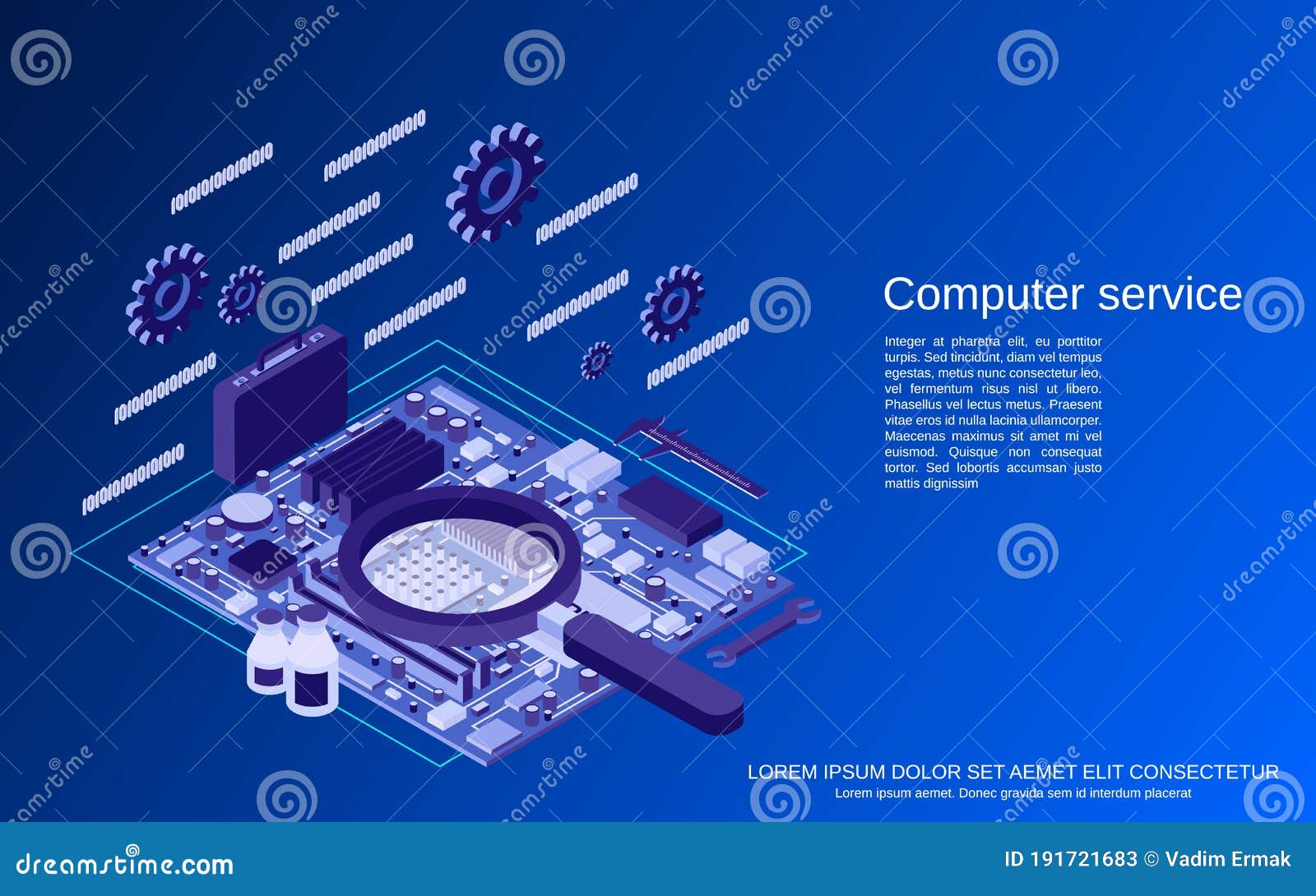 Computer Service, Repair, First Aid Vector Concept Stock Vector ...