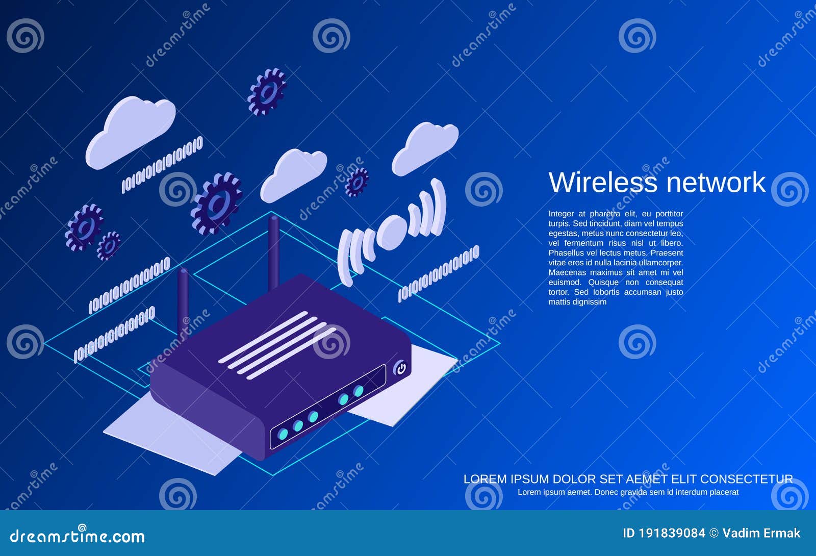Wireless Router Vector Concept Stock Vector - Illustration of internet ...