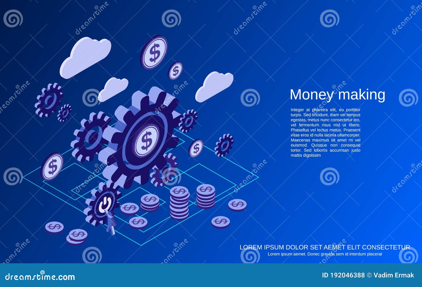 Money Making Vector Concept Illustration Stock Vector - Illustration of ...