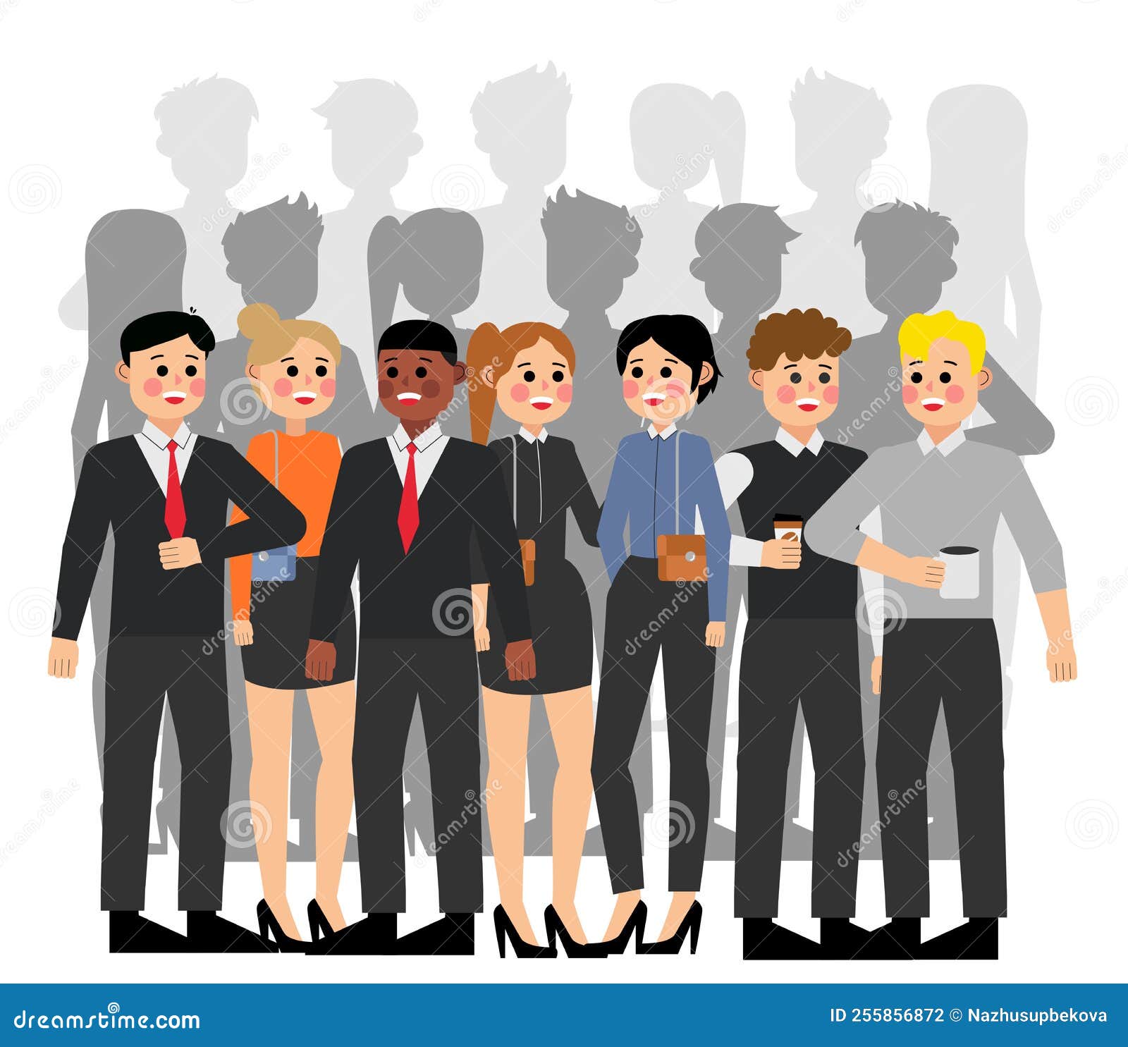 Group of People, Business People and Business Women Working in Office ...