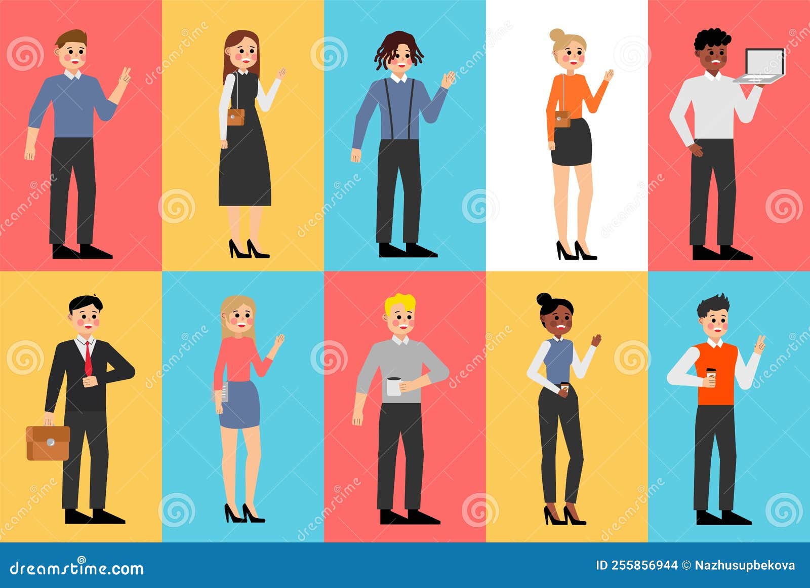 Group of People, Business People and Business Women Working in Office ...