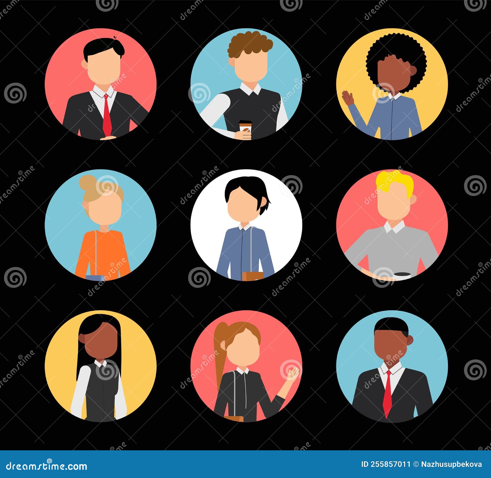 Group of Working People, Business People and Business Women Avatar ...