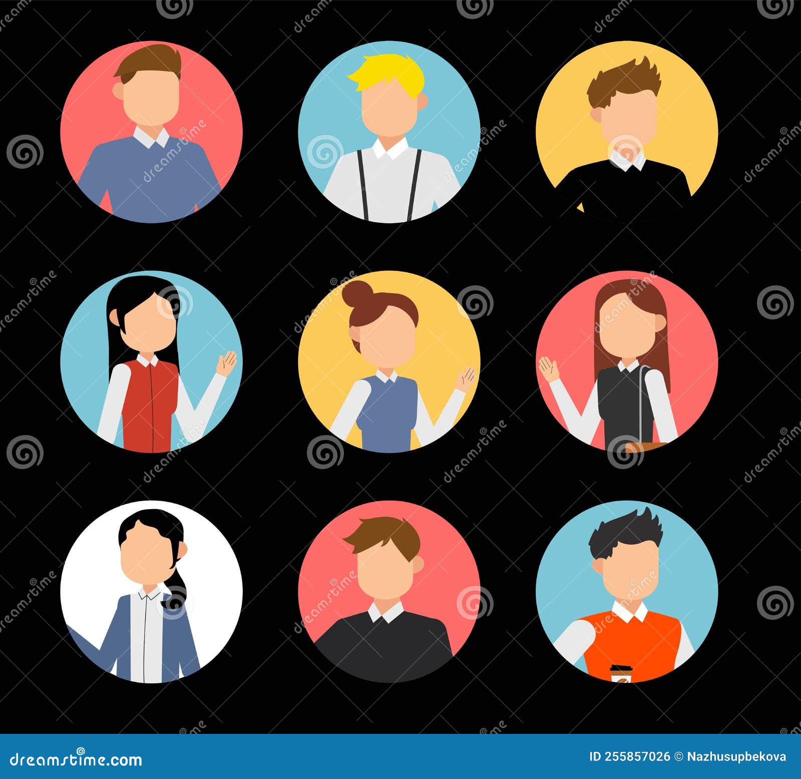 Group of Working People, Business People and Business Women Avatar ...