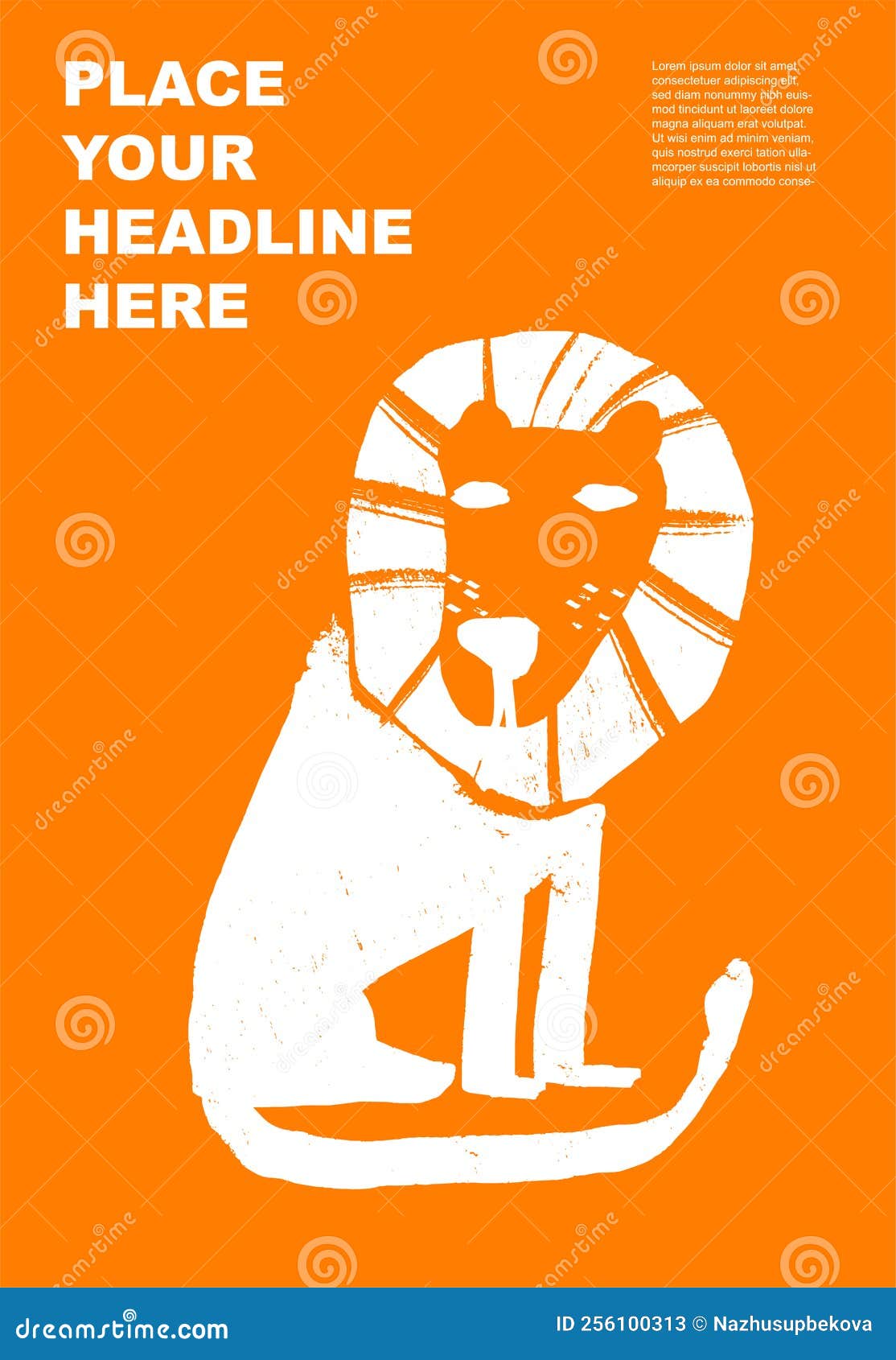 Leon. Abstract Wild Animal Poster. Jungle, Forest. Set of Contemporary ...