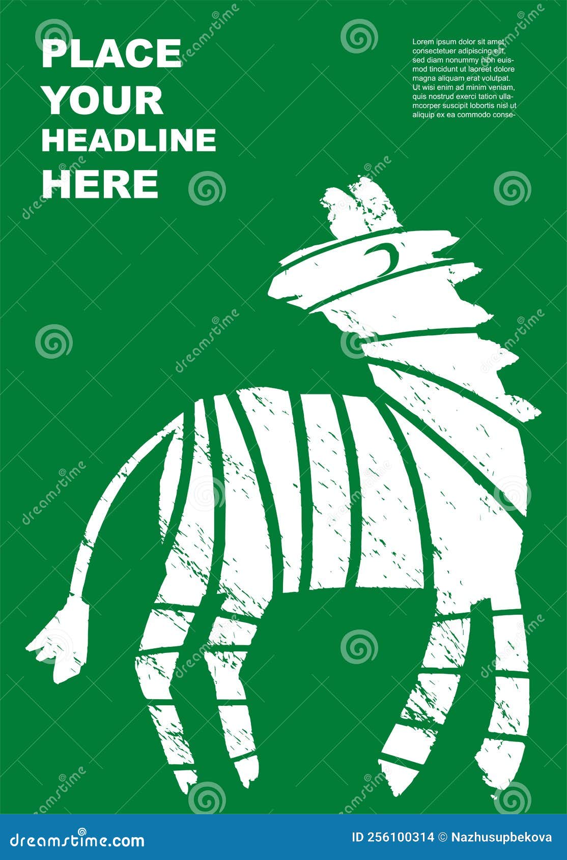 Zebra. Abstract Wild Animal Poster. Jungle, Forest. Set of Contemporary ...