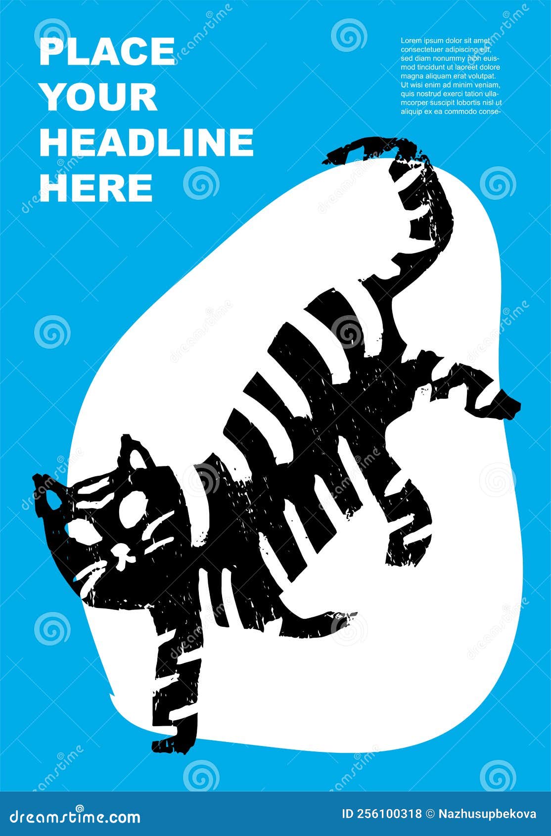 Tiger. Abstract Wild Animal Poster. Jungle, Forest. Set of Contemporary ...