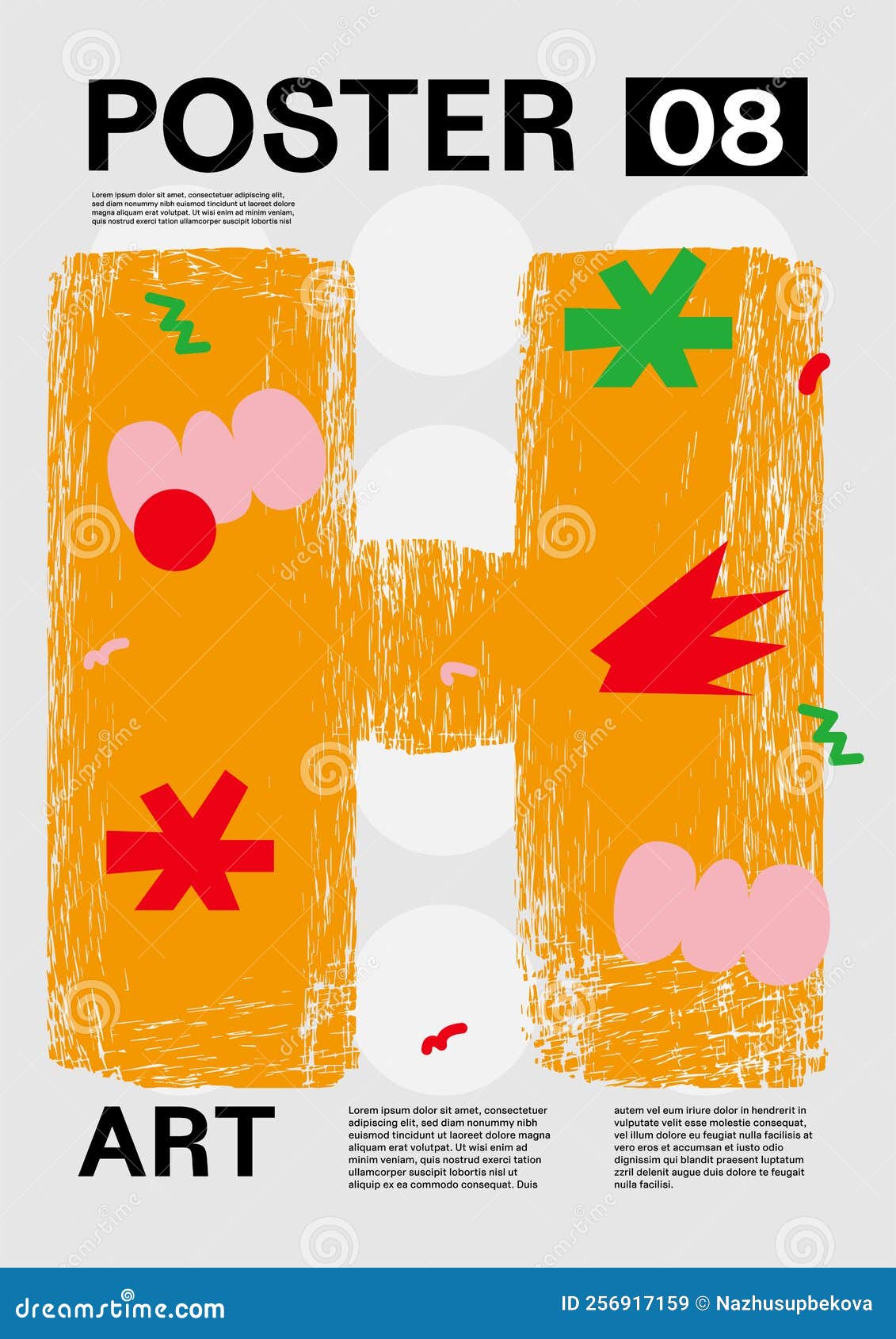 Letter H. Poster Layout Design. Alphabet. Cute Font. Template Poster ...