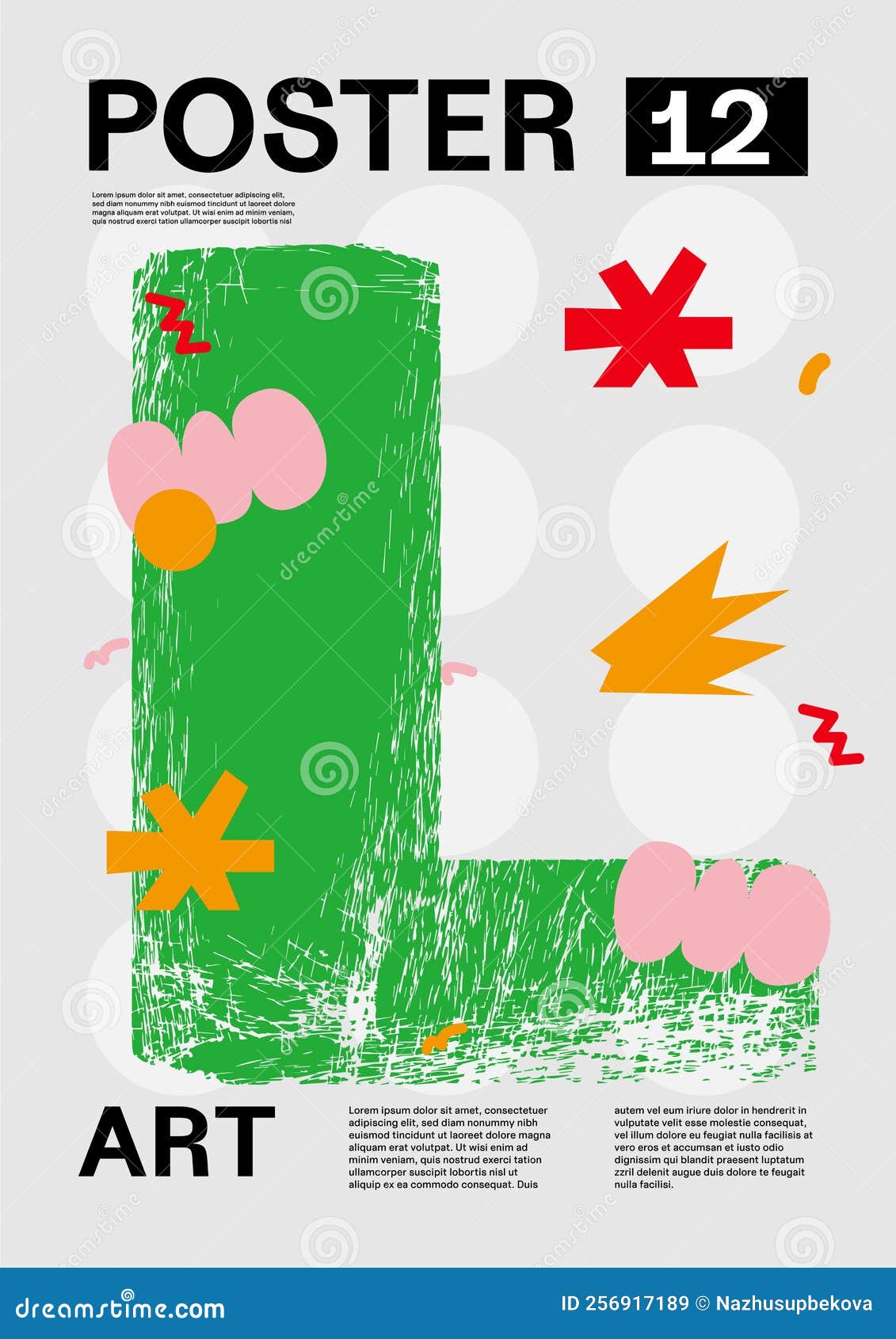 Letter L. Poster Layout Design. Alphabet. Cute Font. Template Poster ...