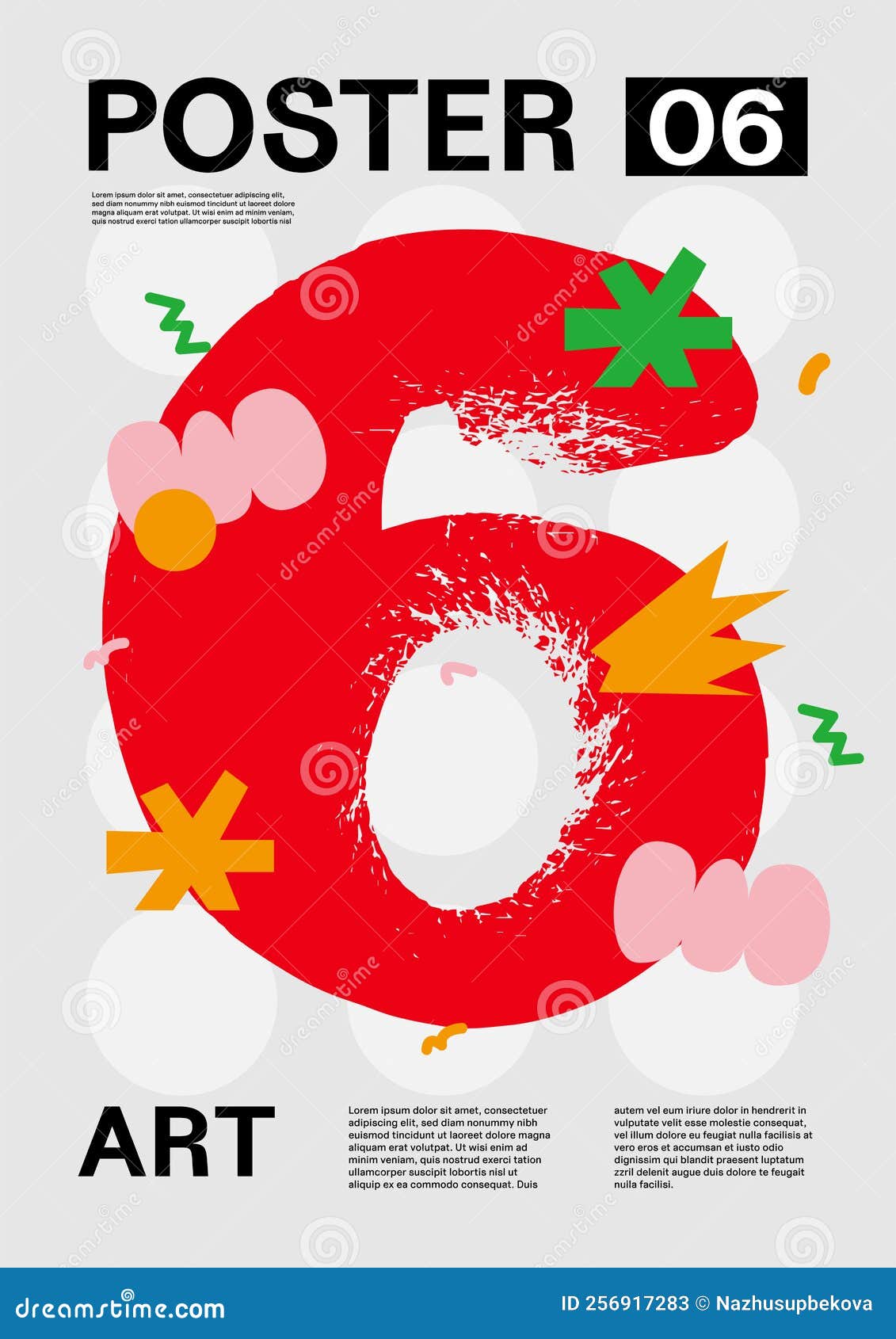Figure 6. Poster Layout Design. Numbers. Cute Font. Template Poster ...