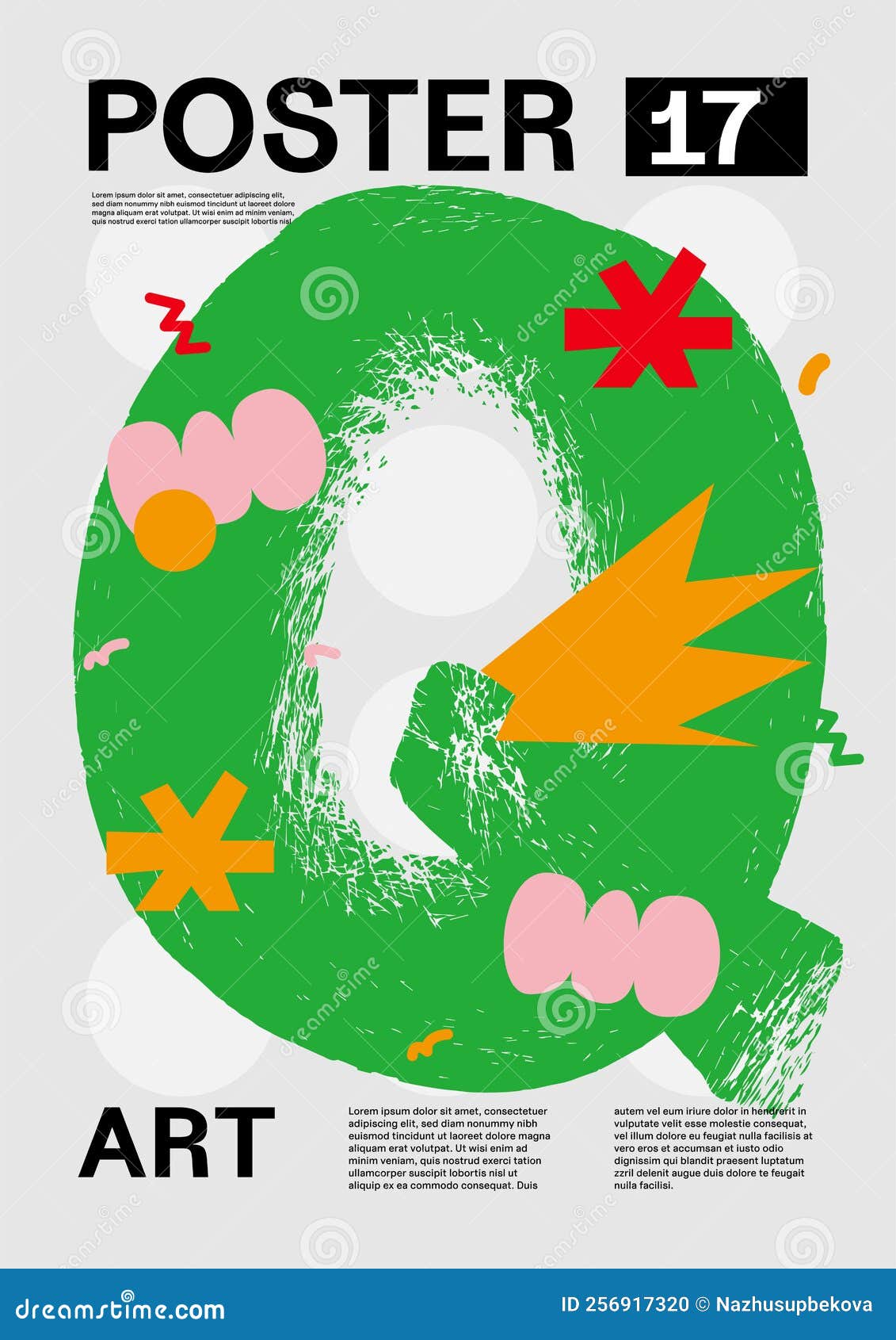 Letter Q. Poster Layout Design. Alphabet. Cute Font. Template Poster ...