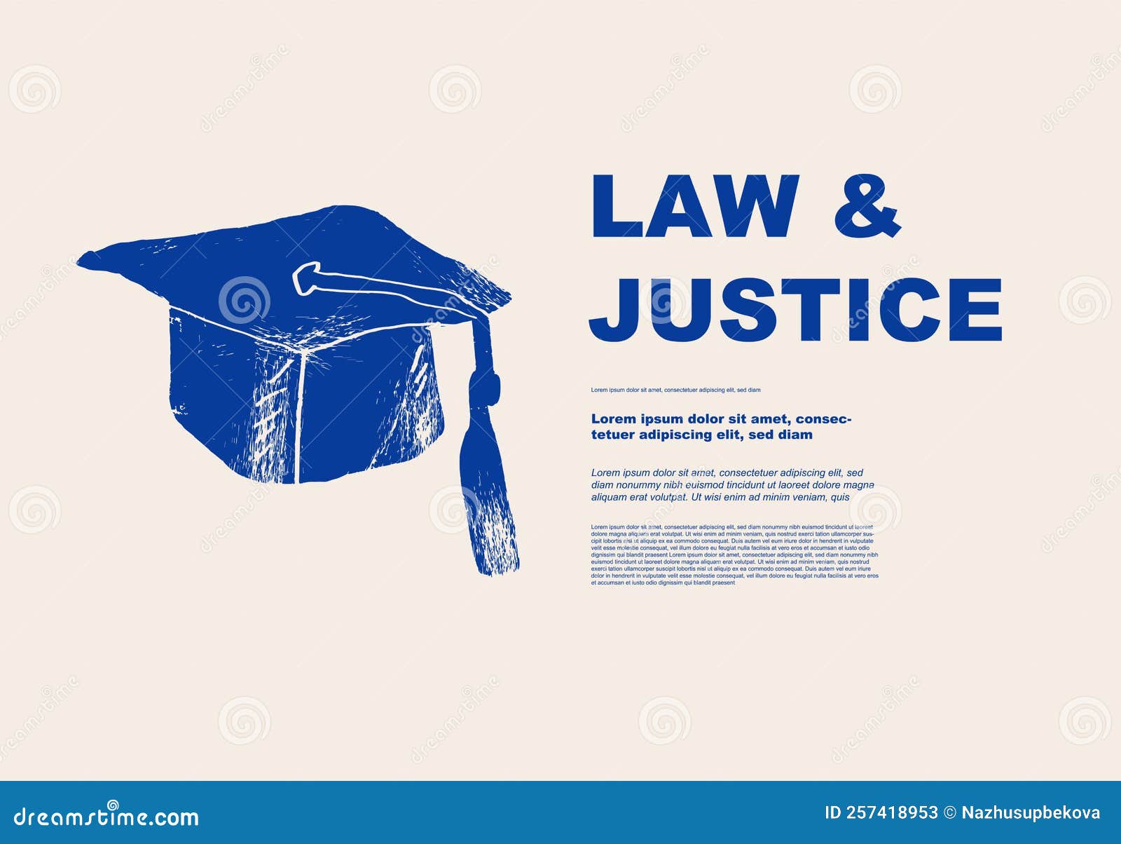 Square Academic Cap. Concept of Law Justice. Set of Posters Stock ...