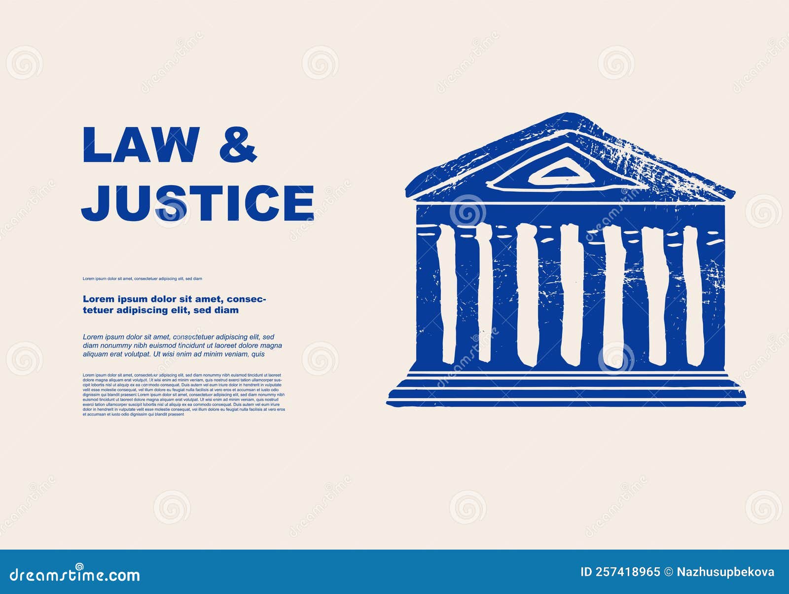 Courthouse. Concept of Law Justice. Set of Posters of Jurisprudence ...