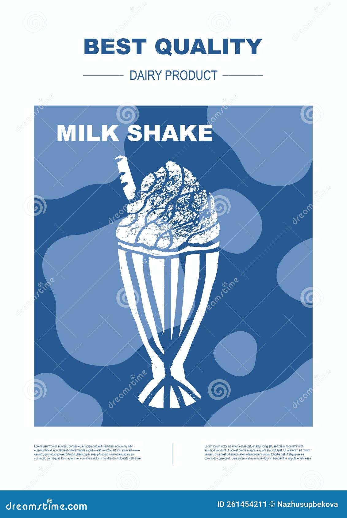Milkshake. Dairy Milk Product. Banners with Cow Pattern Stock Vector ...