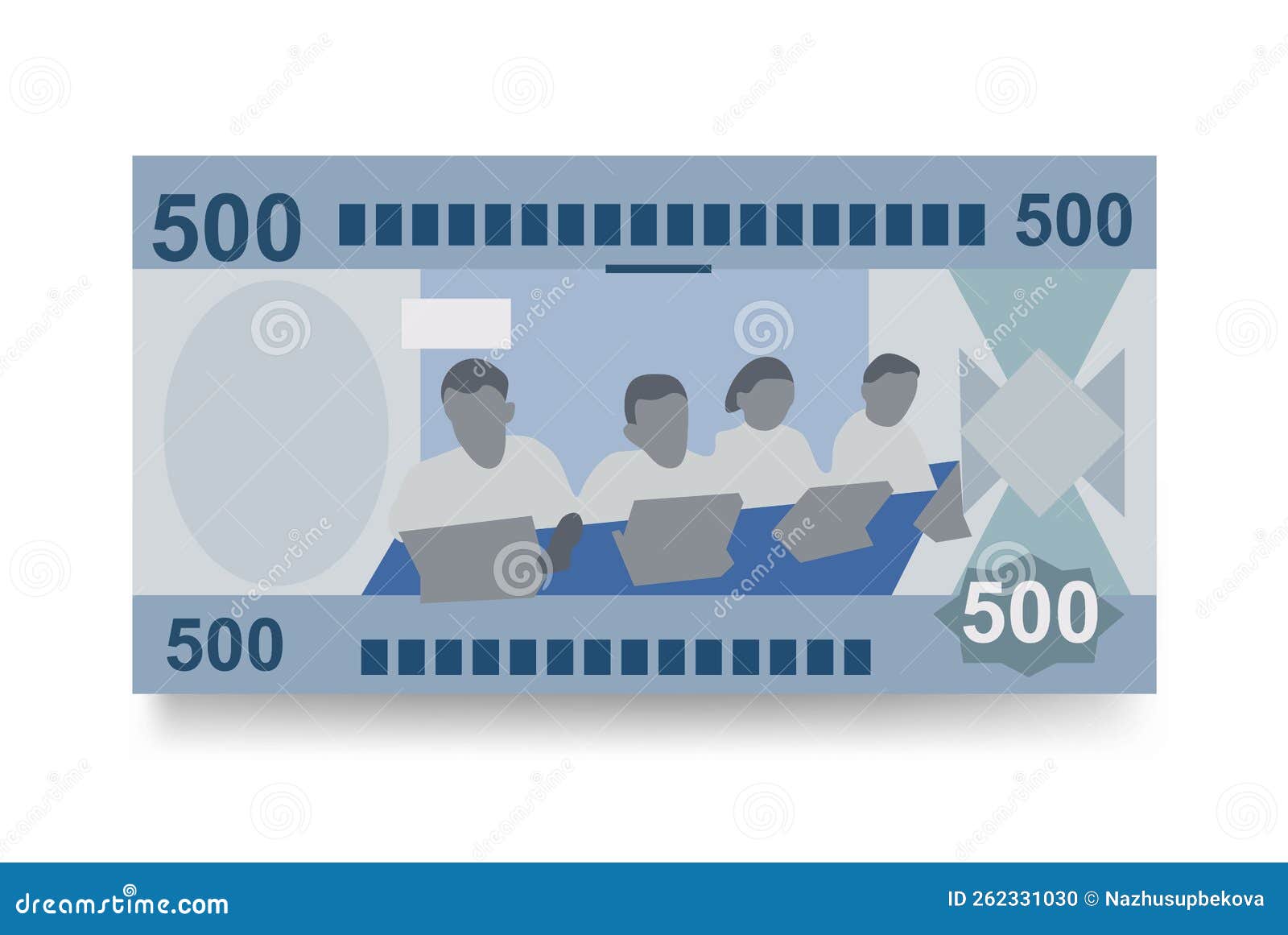 Rwanda Money. Franc Banknotes. 500 RWF Kinya Bills. 3d Illustration ...