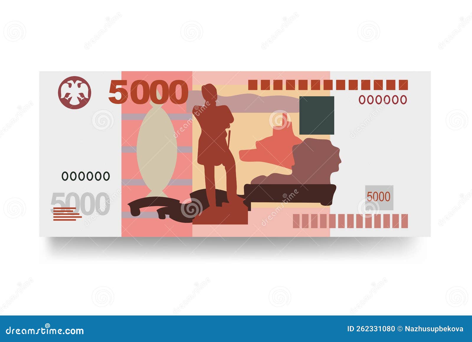 Russia Money Set Bundle Banknotes. Stock Vector - Illustration of ...