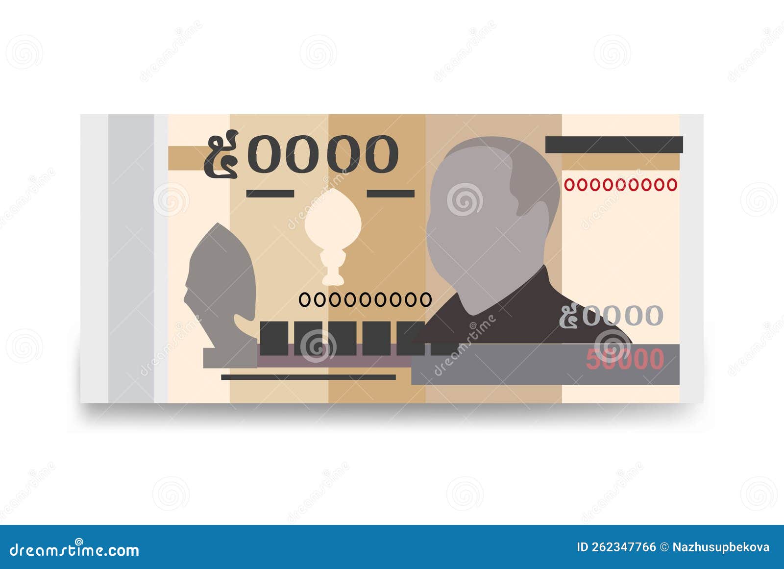 Cambodia Money. Riels Banknotes. 100 KHR Khmer Bills. 3d Illustration ...