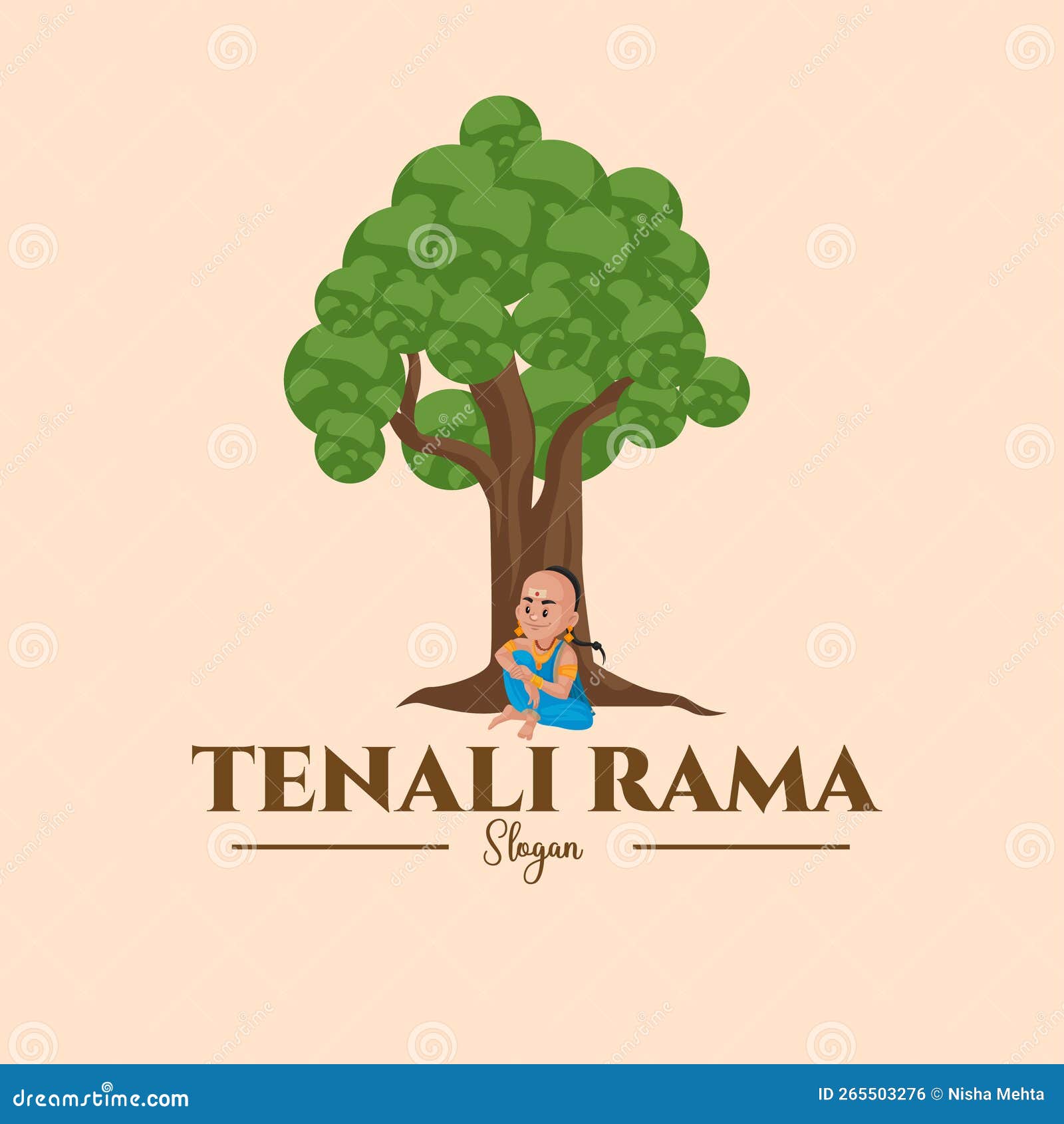 Tenali Rama Vector Mascot Logo Stock Vector - Illustration of elegant ...