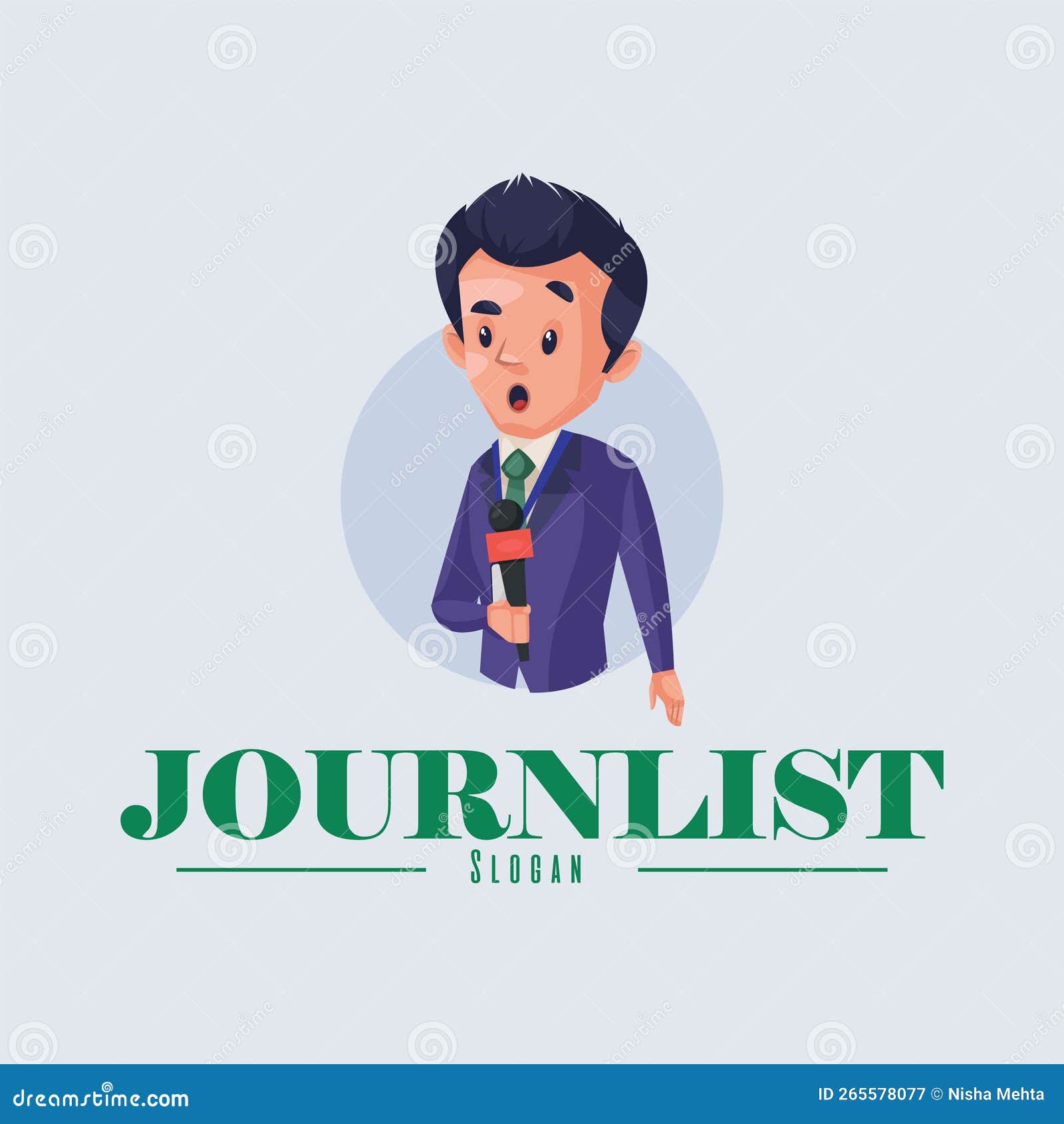 Journalist Vector Mascot Logo Stock Vector - Illustration of branding ...