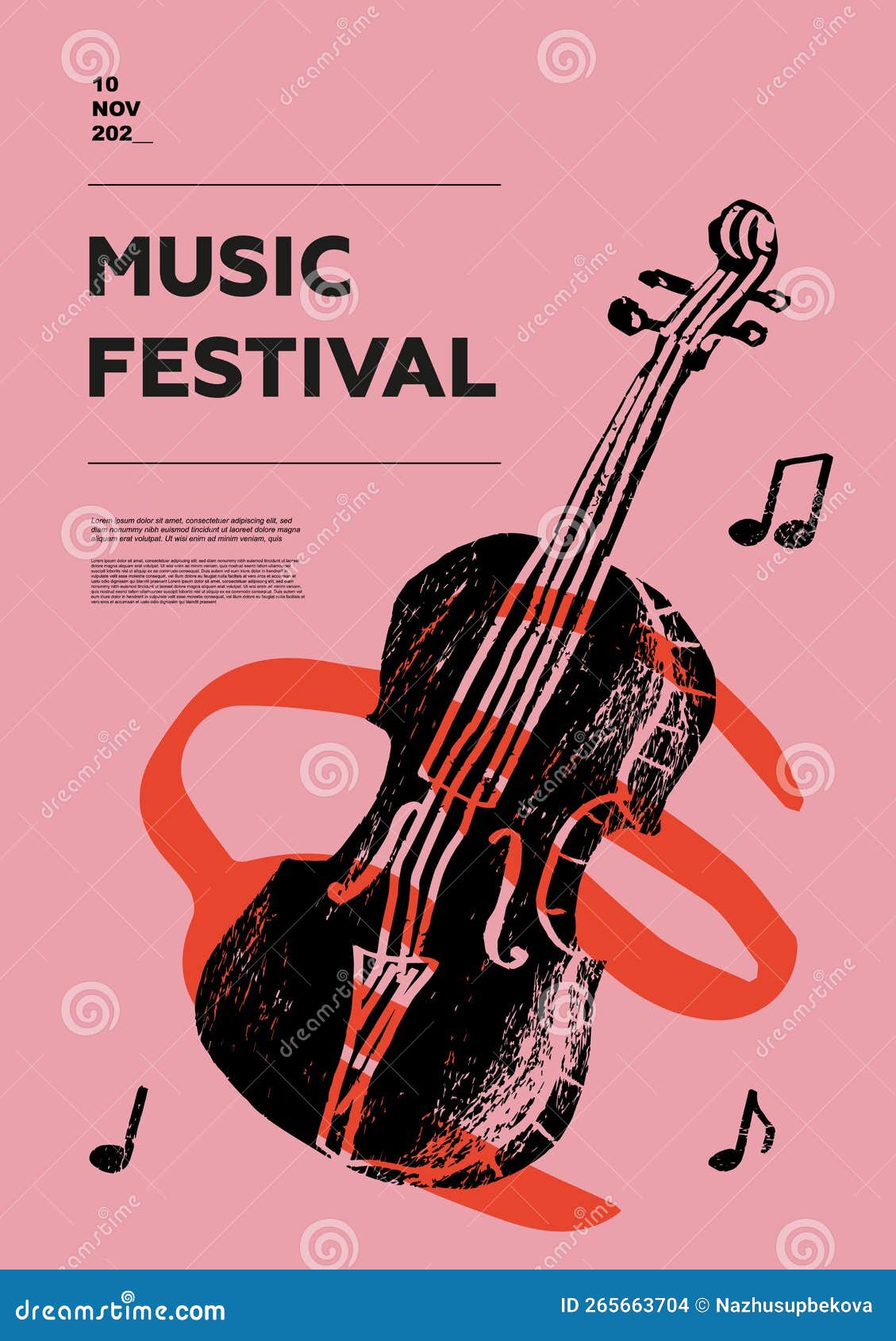 Violin, Fiddle, Alto, Viola, Folk. Music Festival Poster. Stock Vector ...