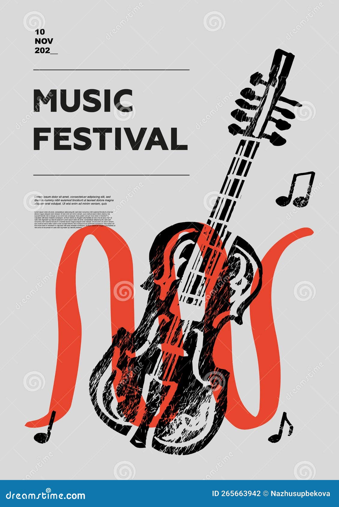 Hardanger Fiddle, Hardingfele, Folk. Music Festival Poster. Stock ...