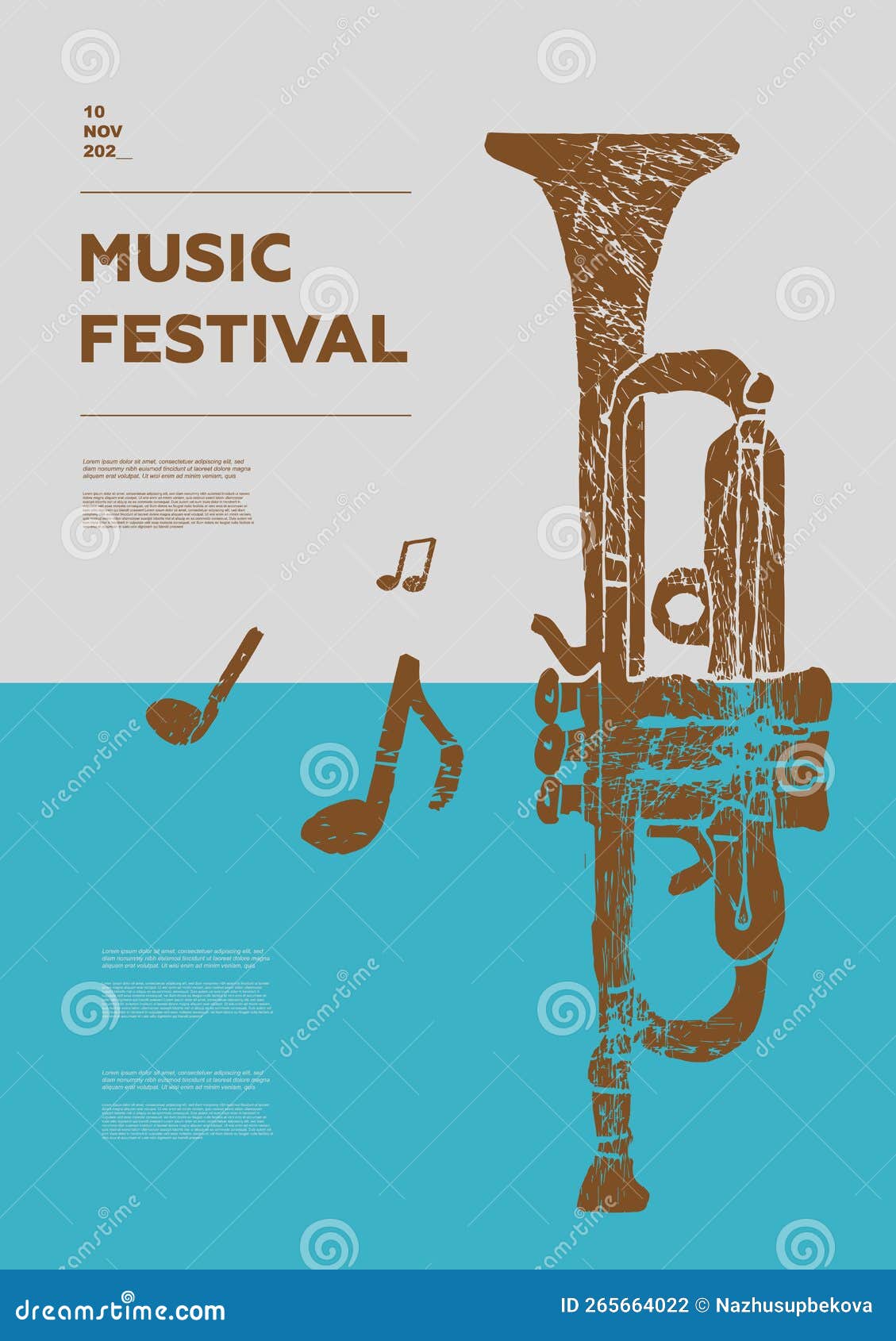 Trumpet. Music Festival Poster. Stock Vector - Illustration of abstract ...