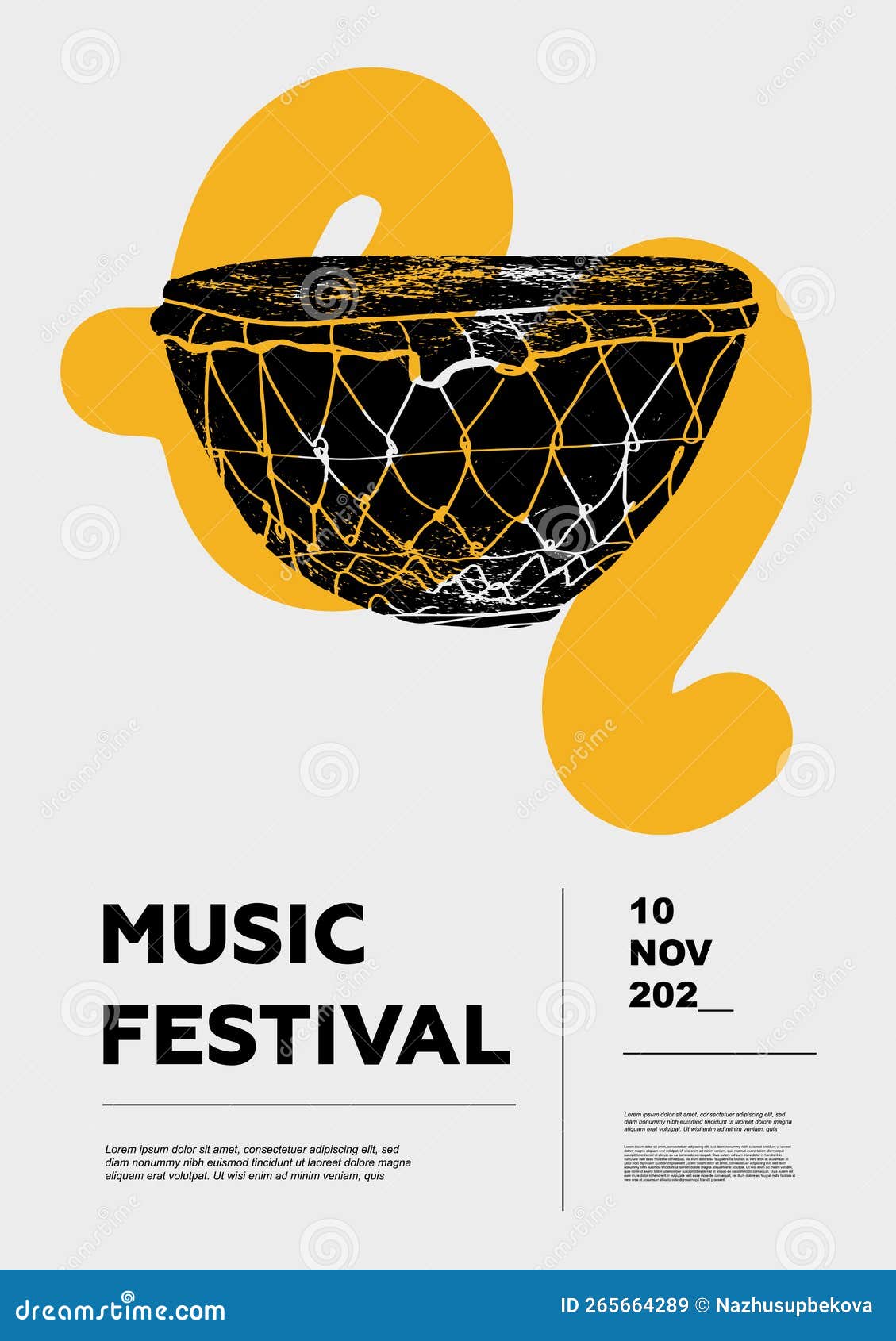 Naqareh, Drum. Music Festival Poster. Stock Vector - Illustration of ...