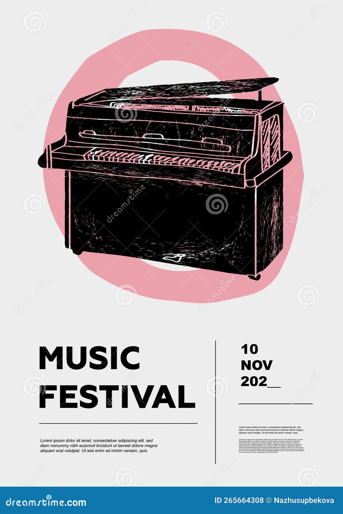 Celesta, Celeste, Bell-piano. Music Festival Poster Stock Vector ...