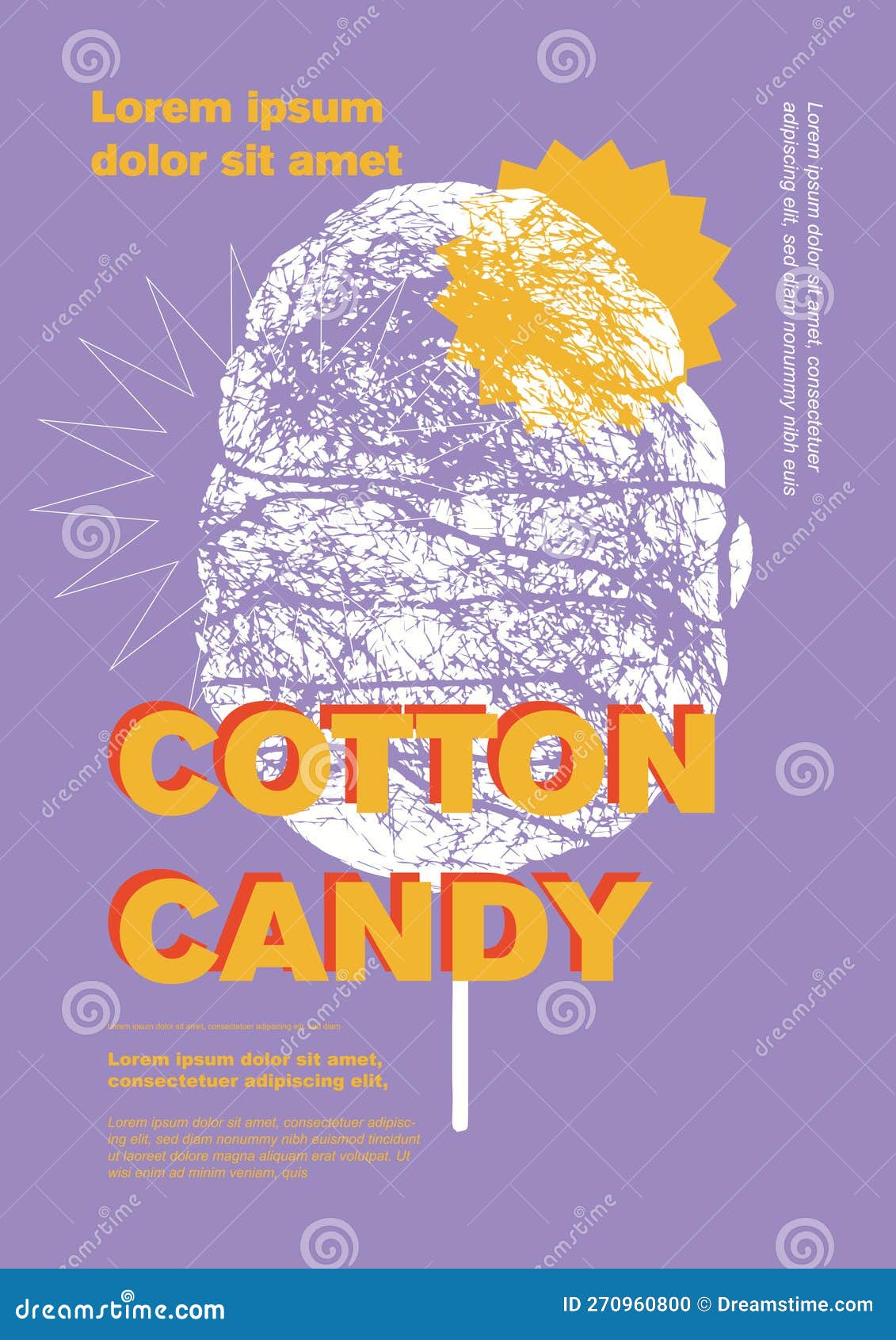 Cotton Candy. Price Tag or Poster Design. Stock Vector - Illustration ...