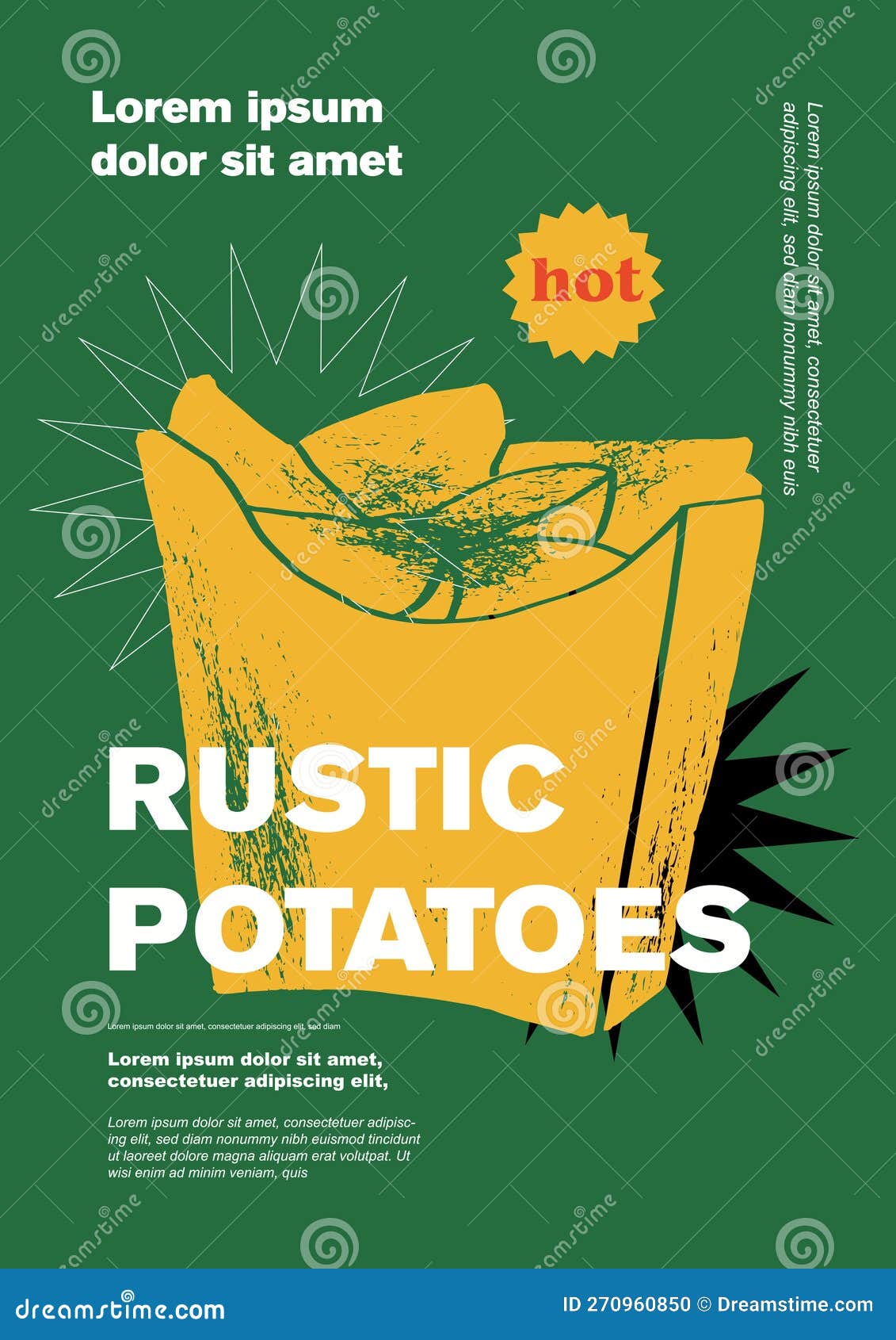 Rustic Potatoes. Price Tag or Poster Design. Stock Illustration ...