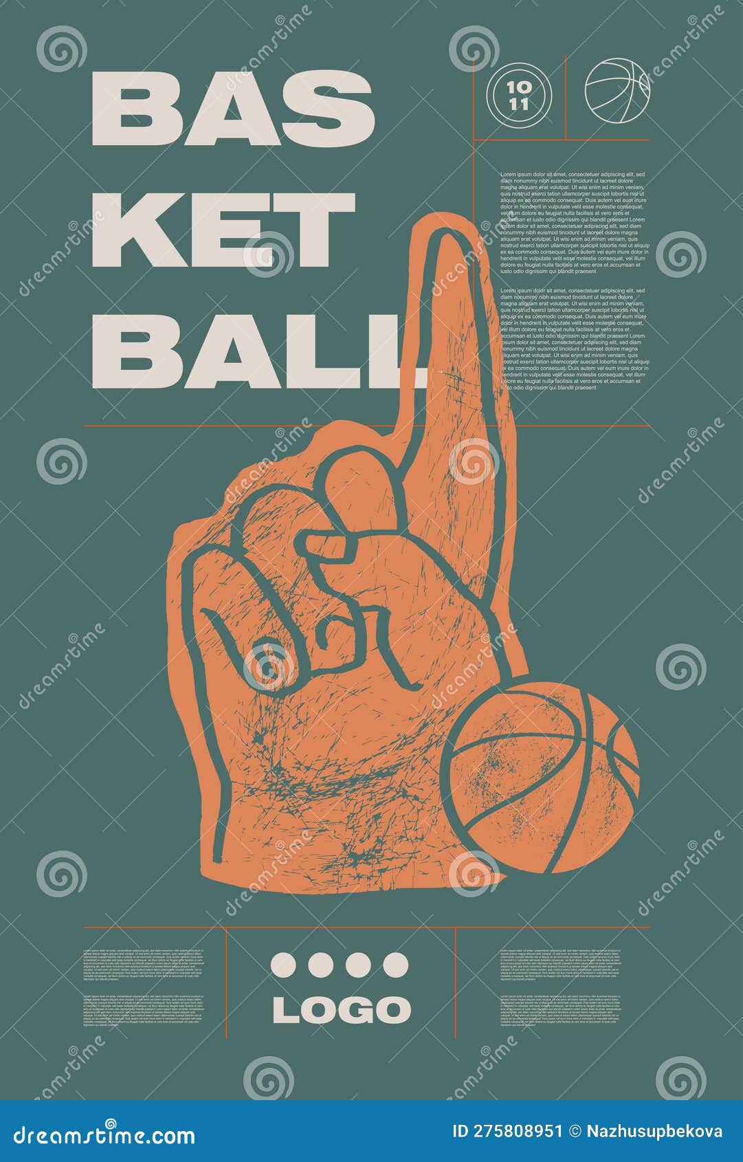 Basketball Hand Support. Sport News. Stock Vector - Illustration of ...