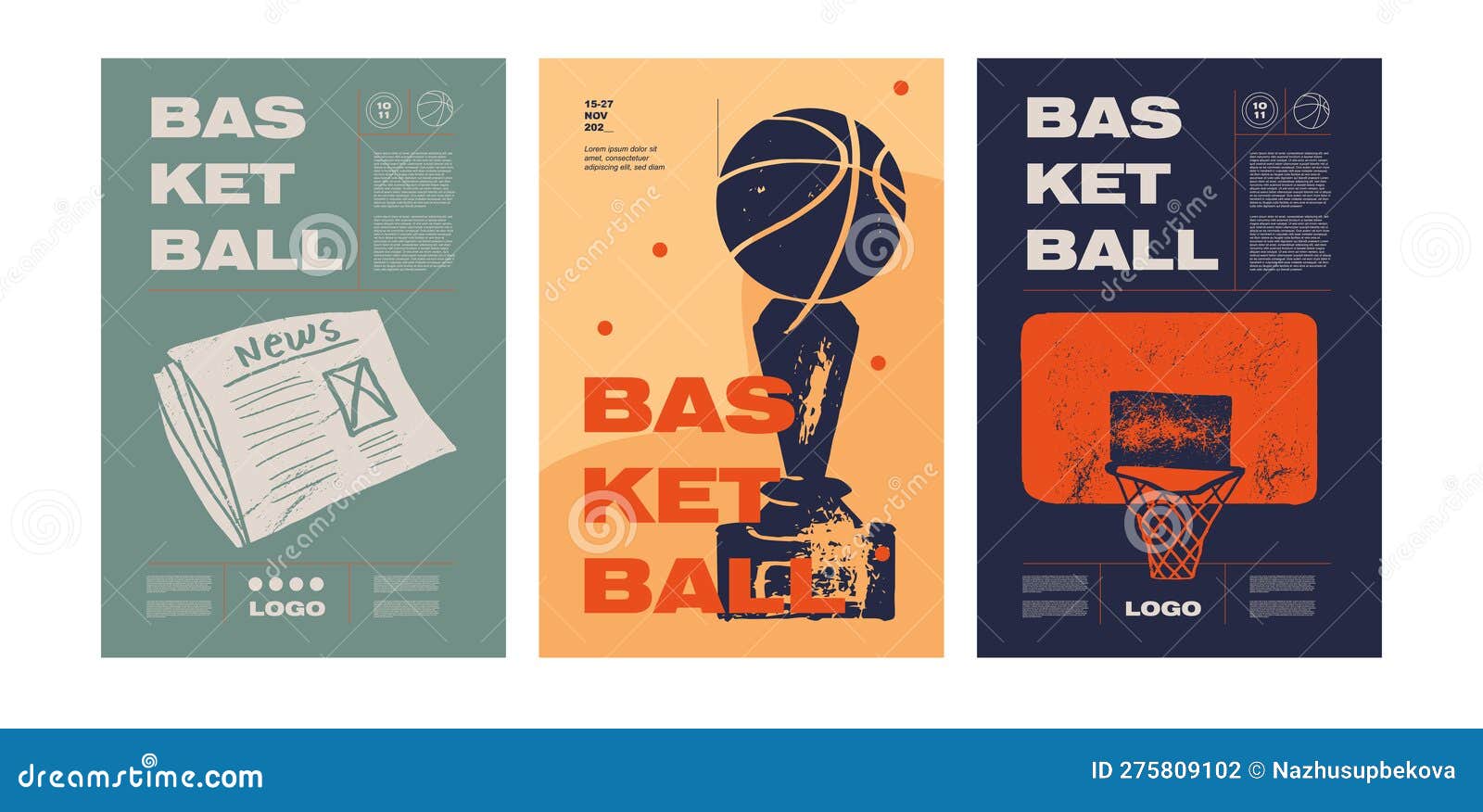 Basketball News, Cup. Sport News. Stock Illustration - Illustration of ...