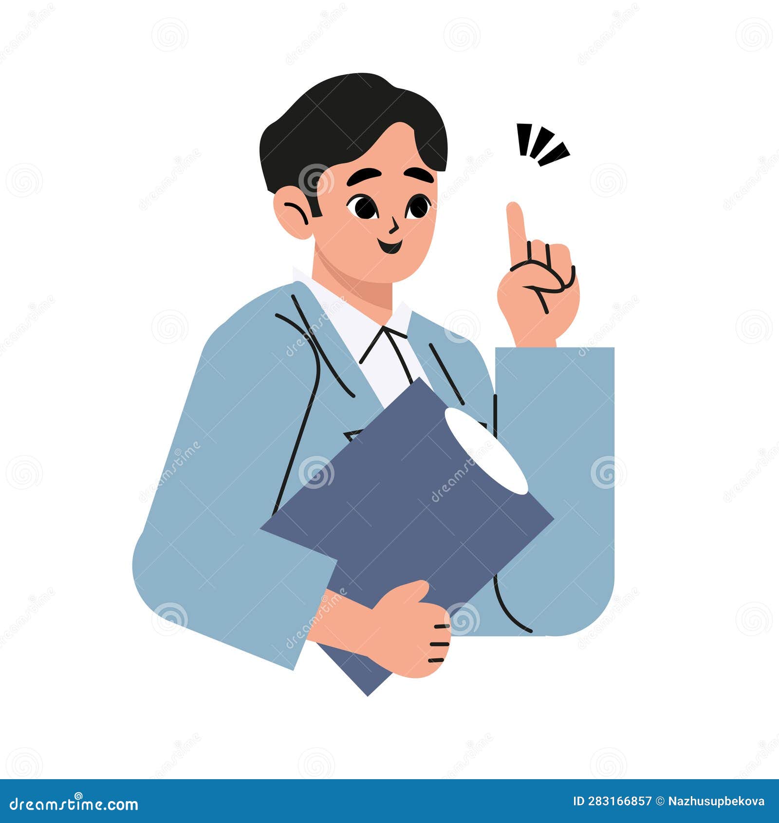 A Business Person Who Guides Customers. Stock Vector - Illustration of ...
