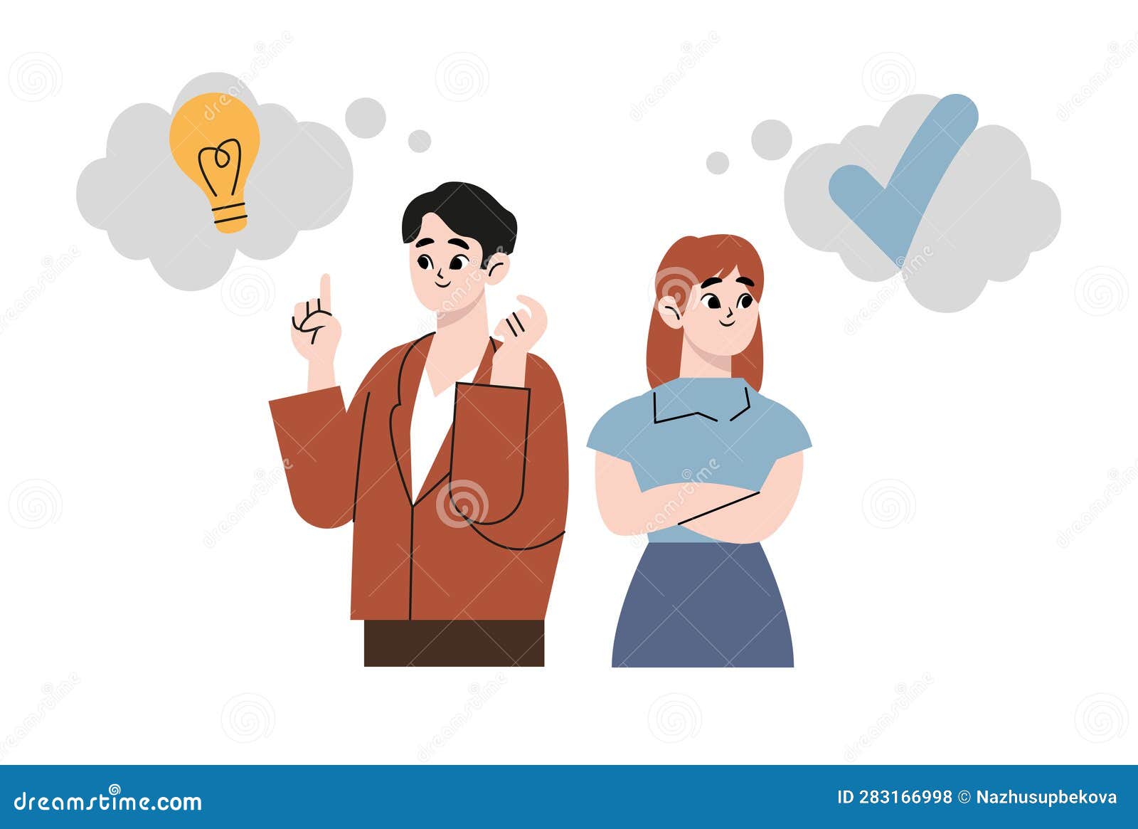 Smart Thinking Businessmen People Office Workers, Sharing Business ...