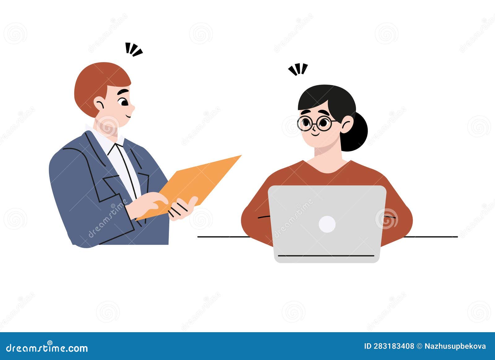 Coworking, Team, Training, Discussion, Business Concept. Stock Vector ...