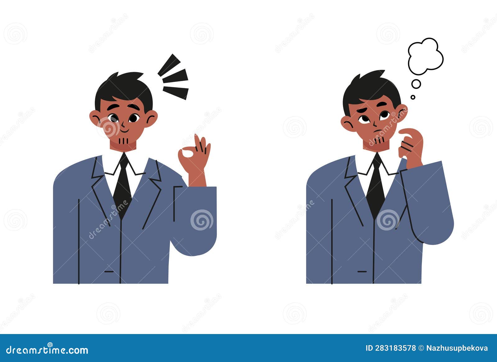 Happy Positive Person with Good Emotions. Stock Vector - Illustration ...