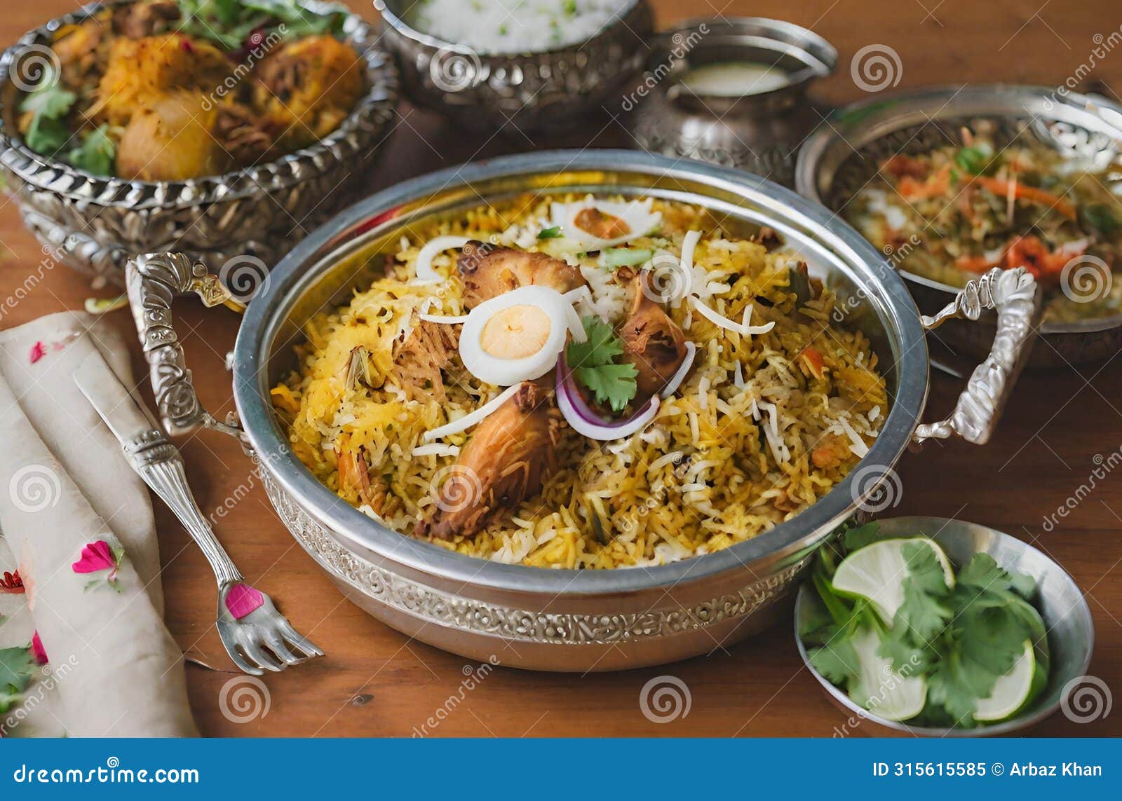 Karachi Biryani with Egg. Lunch Biryani Pakistani Food Classic ...