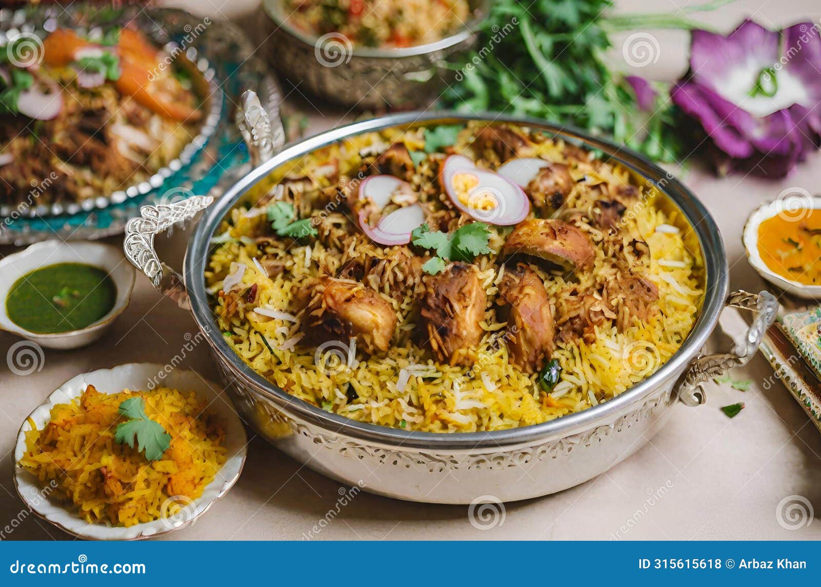 Karachi Biryani. Lunch Biryani Pakistani Food Classic Illustration ...