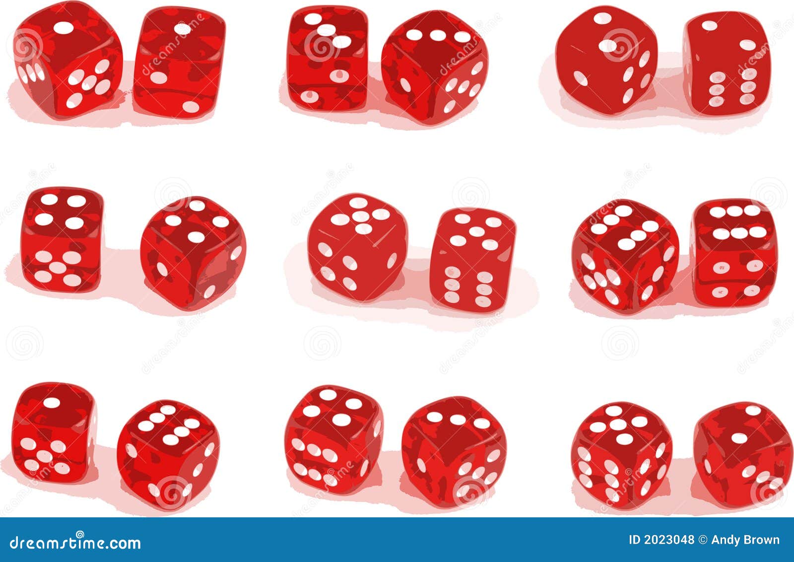 Illustration of 9 Sets of Dice Stock Vector - Illustration of risk ...