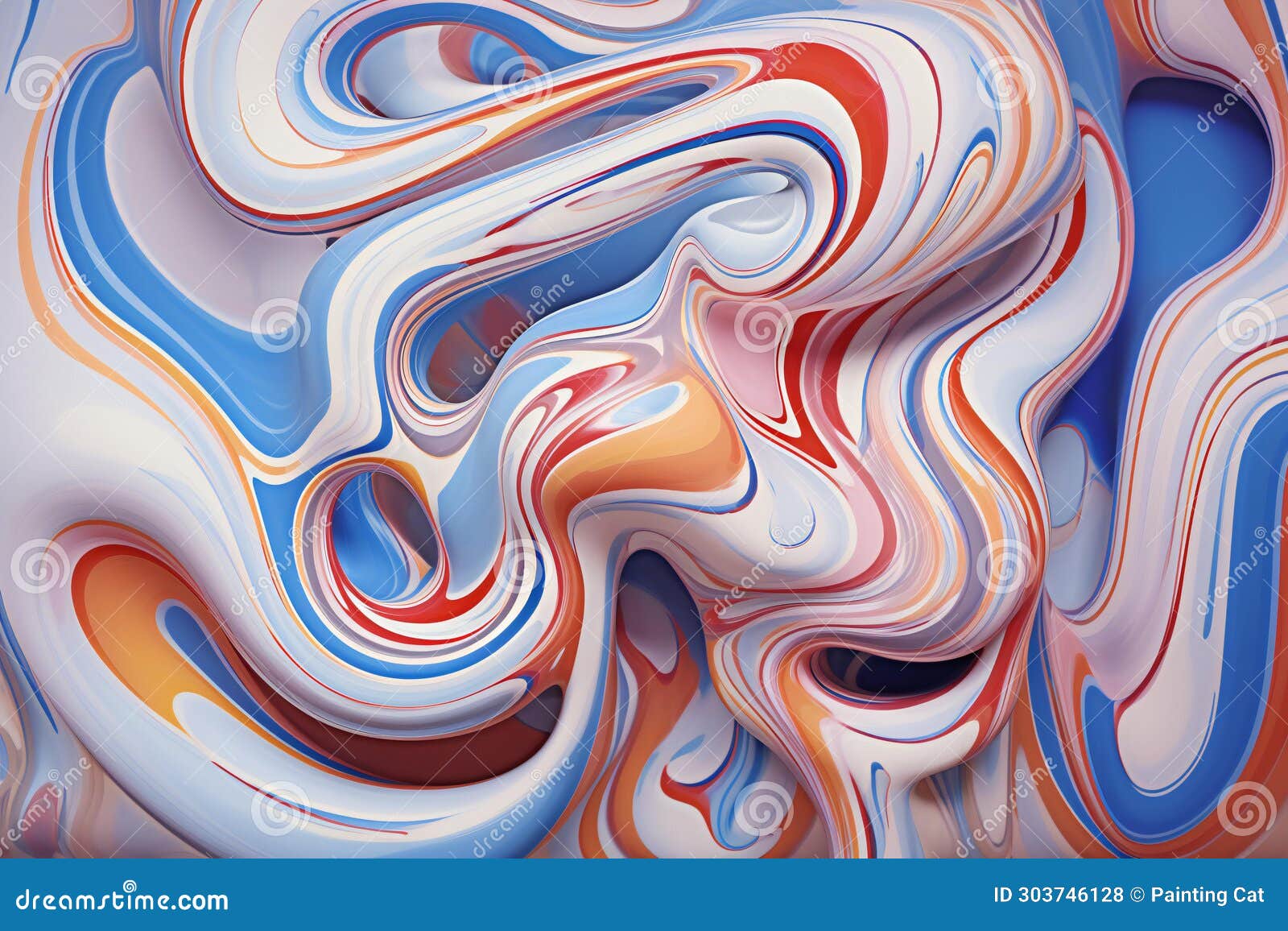 Illustration of Abstract Background with Blue and Orange Color, Stock ...