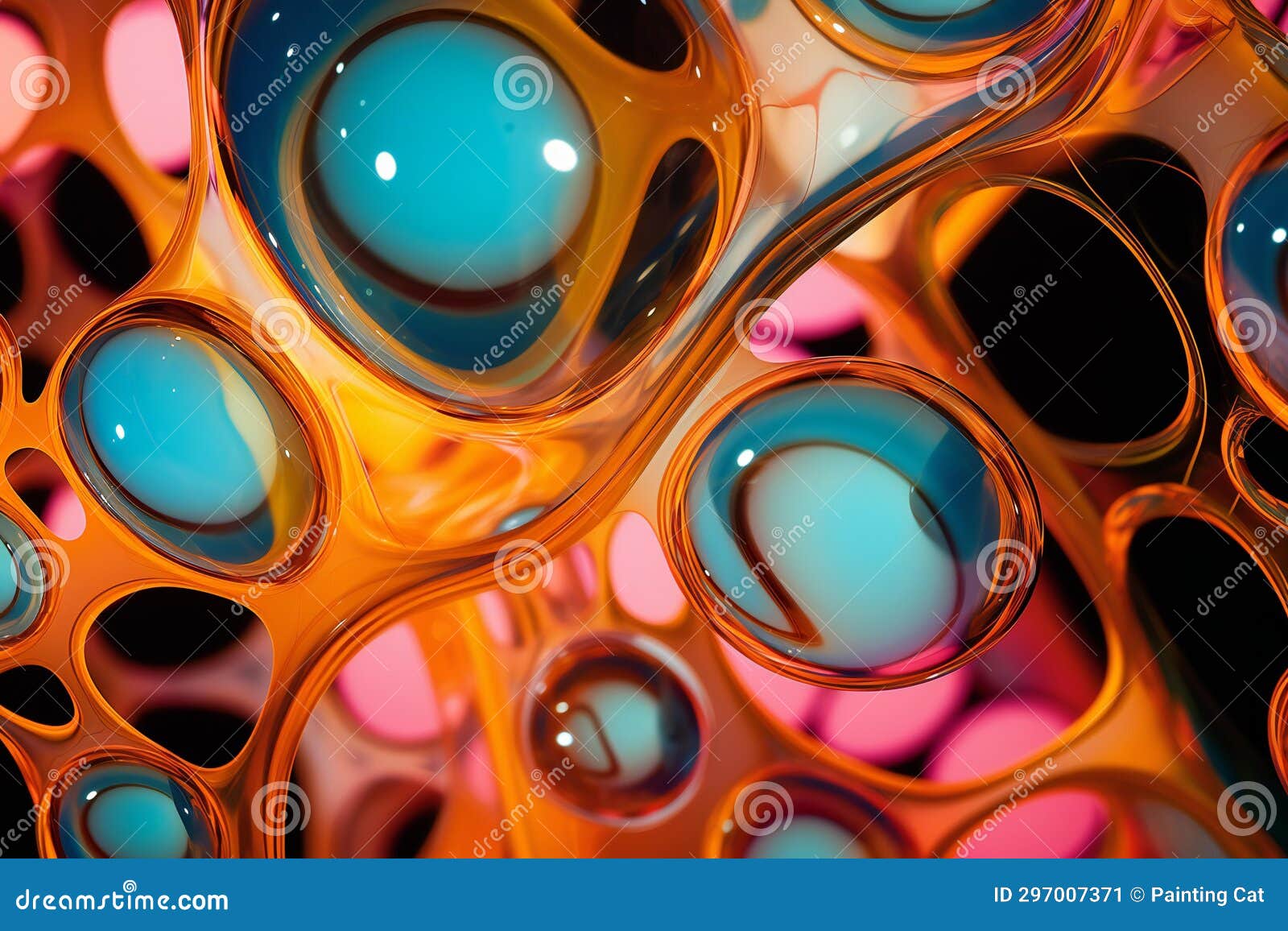 Abstract Background with Bubbles in Water Stock Illustration ...