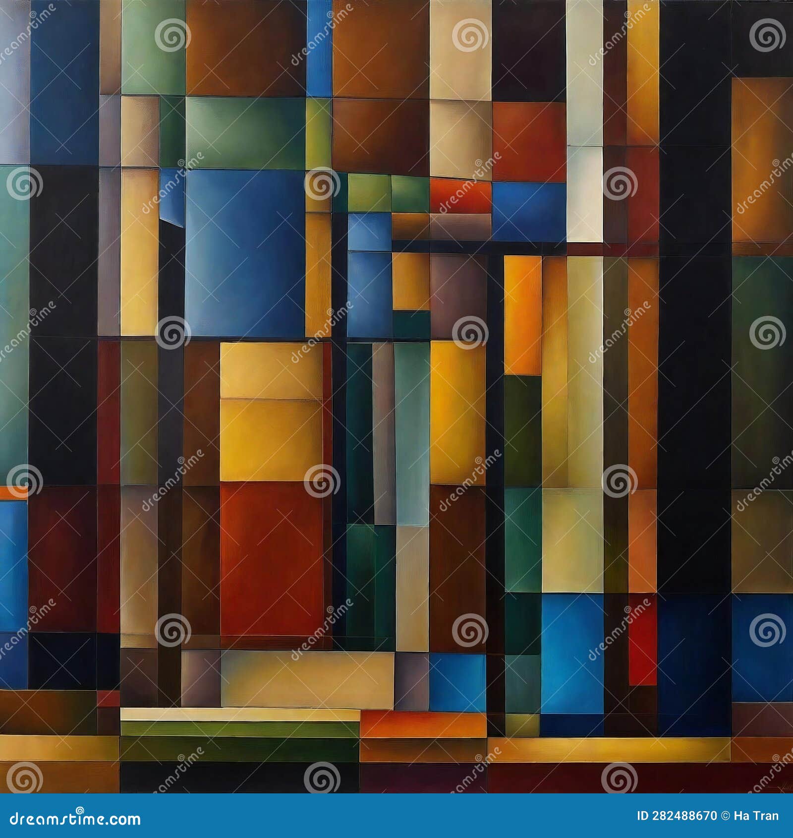 Abstract Background with Colored Squares in Different Shades of the ...