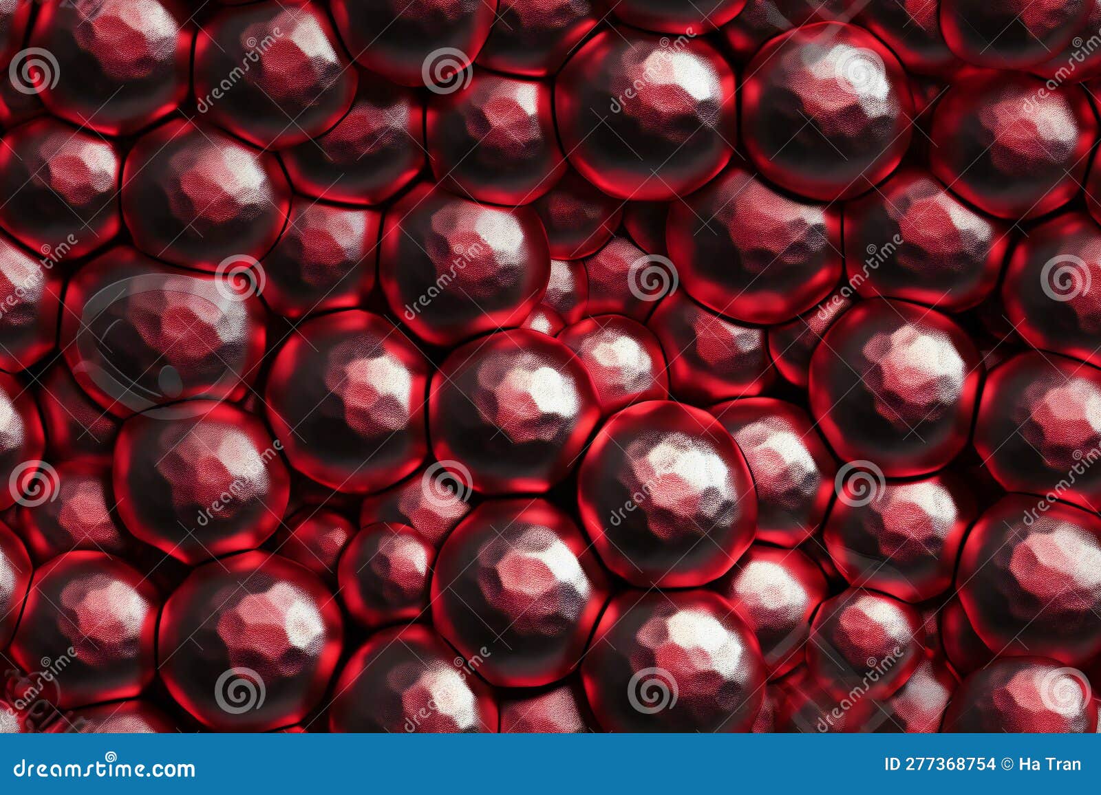 Illustration of Abstract Background with Metallic Spheres in Red Color ...